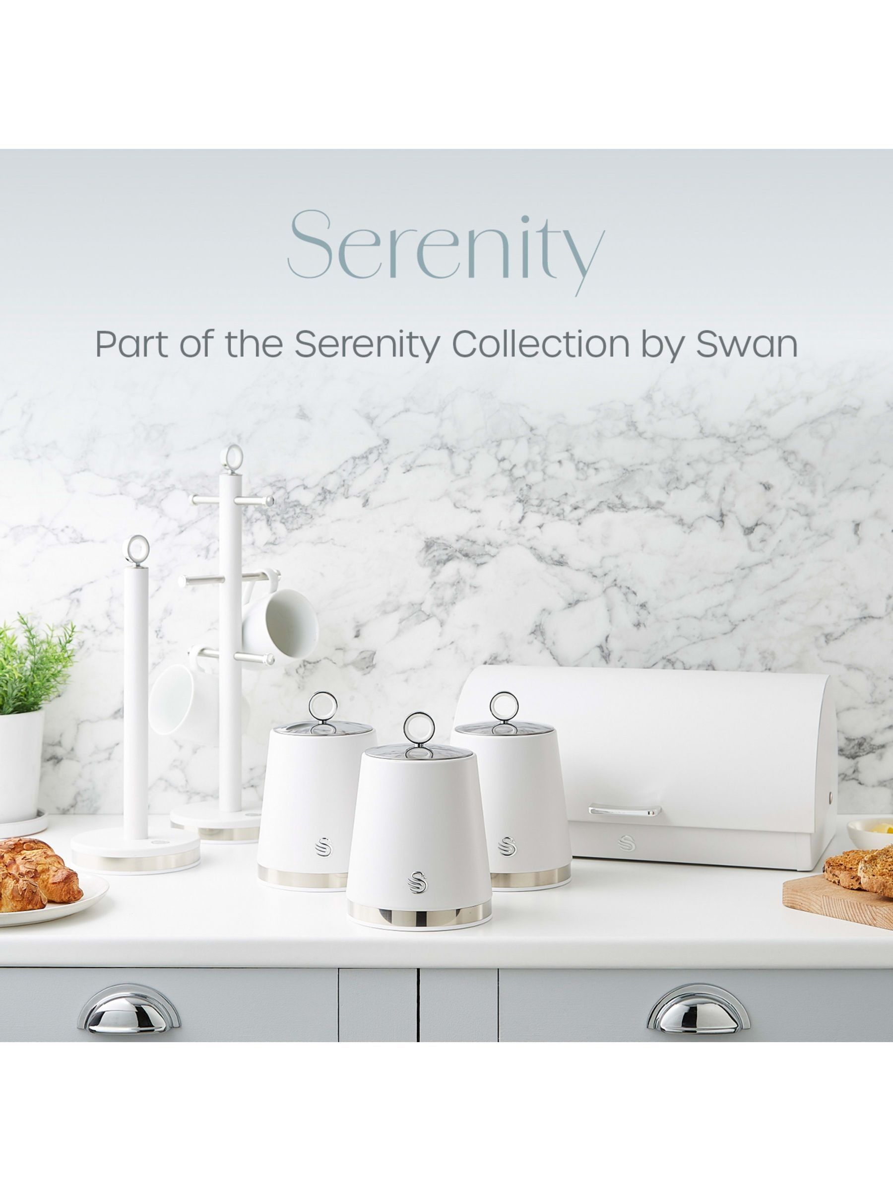 Buy Swan White Serenity Set of 3 Kitchen Storage Canisters from the ...