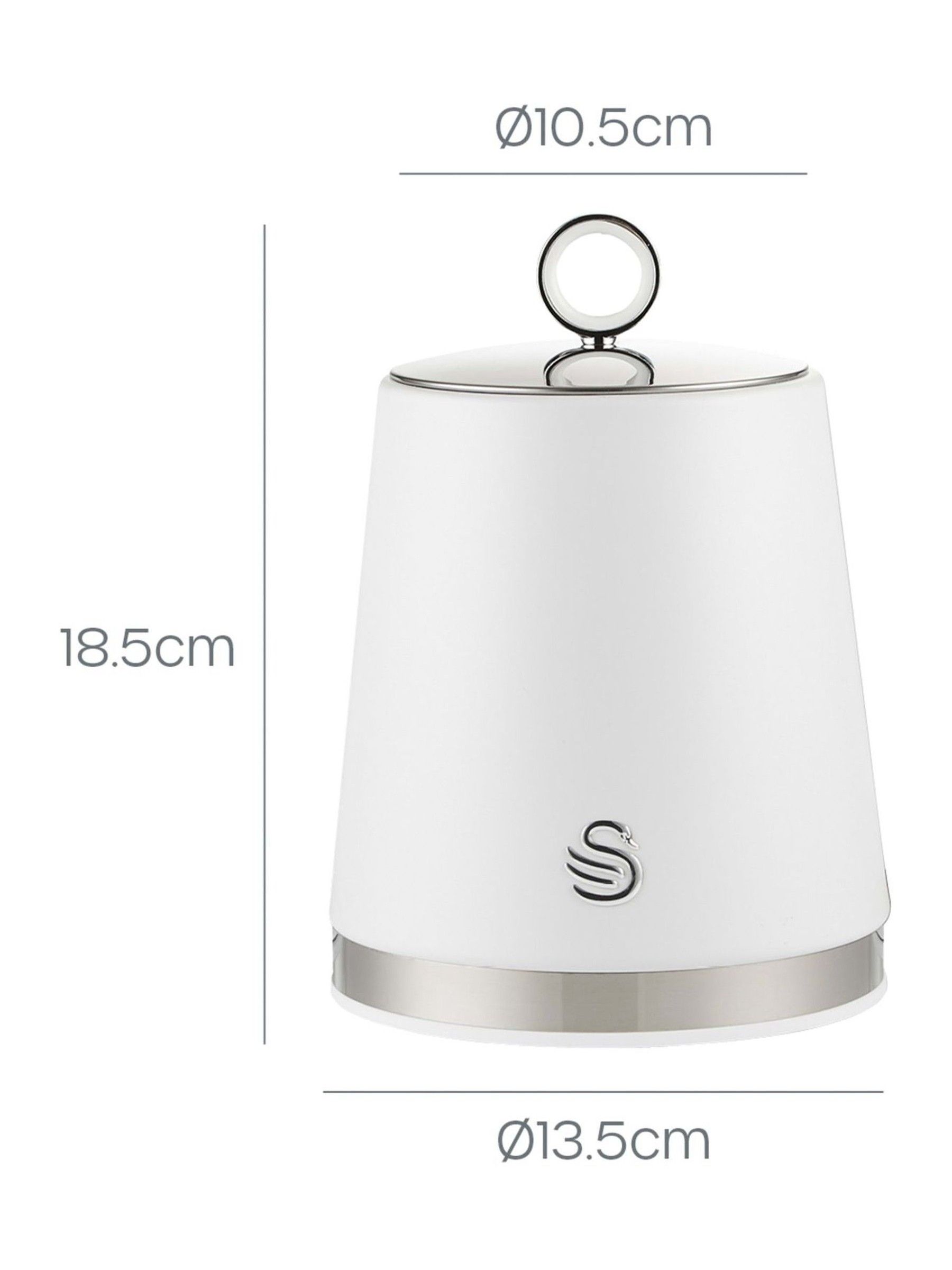 Buy Swan White Serenity Set of 3 Kitchen Storage Canisters from the ...