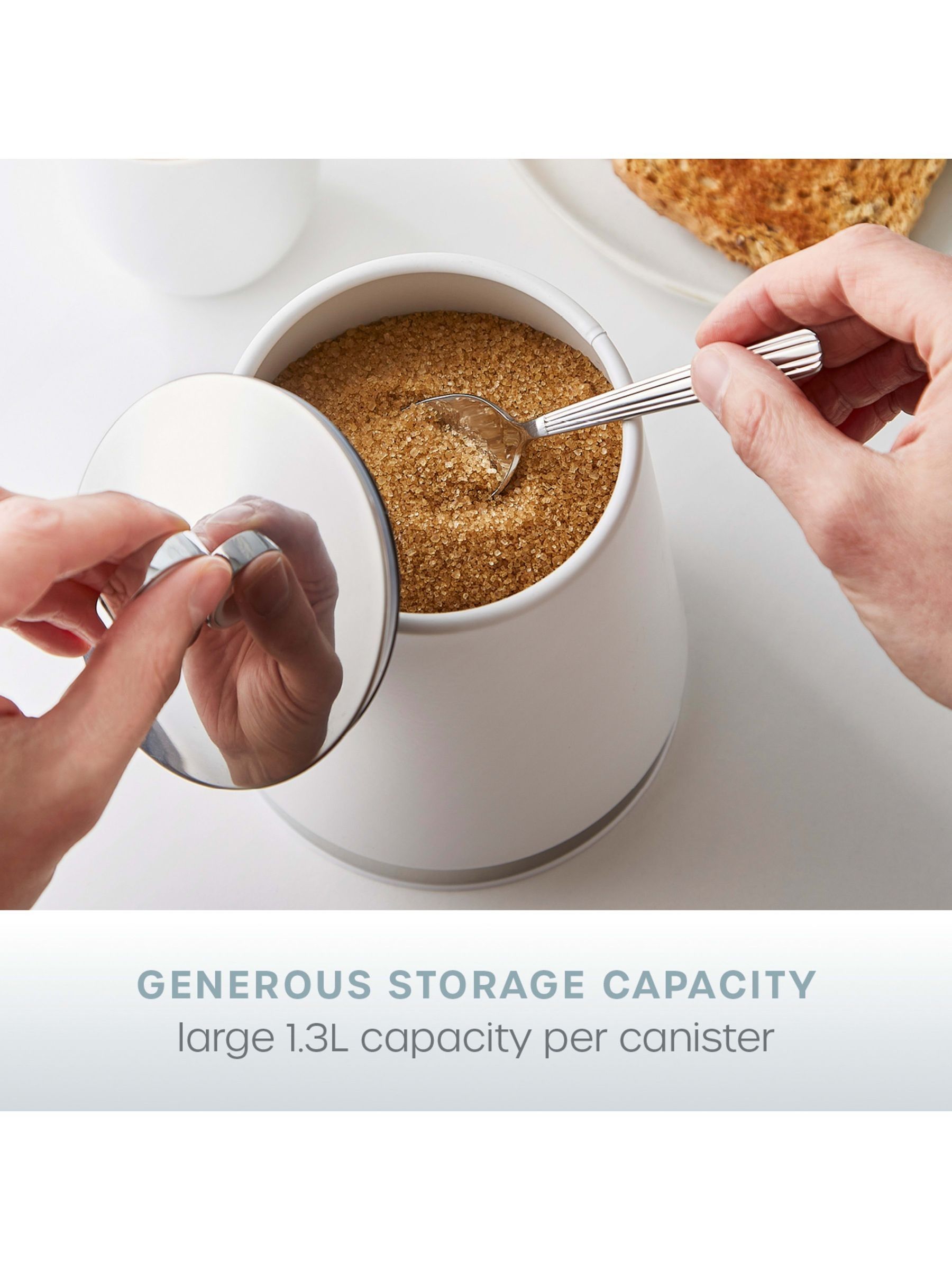Buy Swan White Serenity Set of 3 Kitchen Storage Canisters from the ...