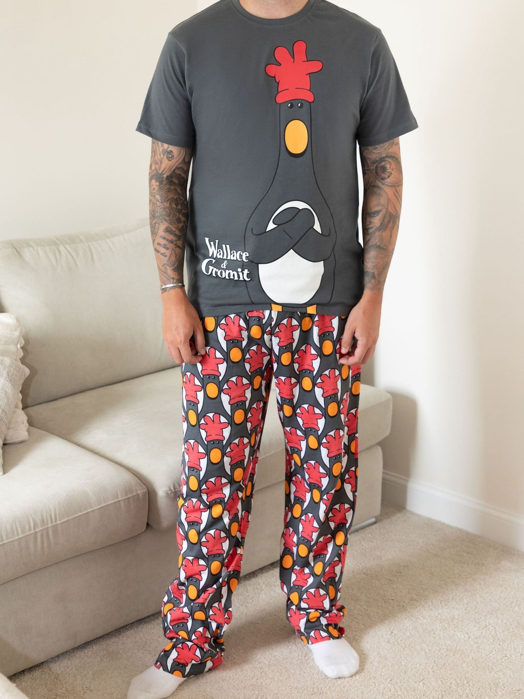 Buy Vanilla Underground Pink Mens Wallace And Gromit 100% Cotton ...