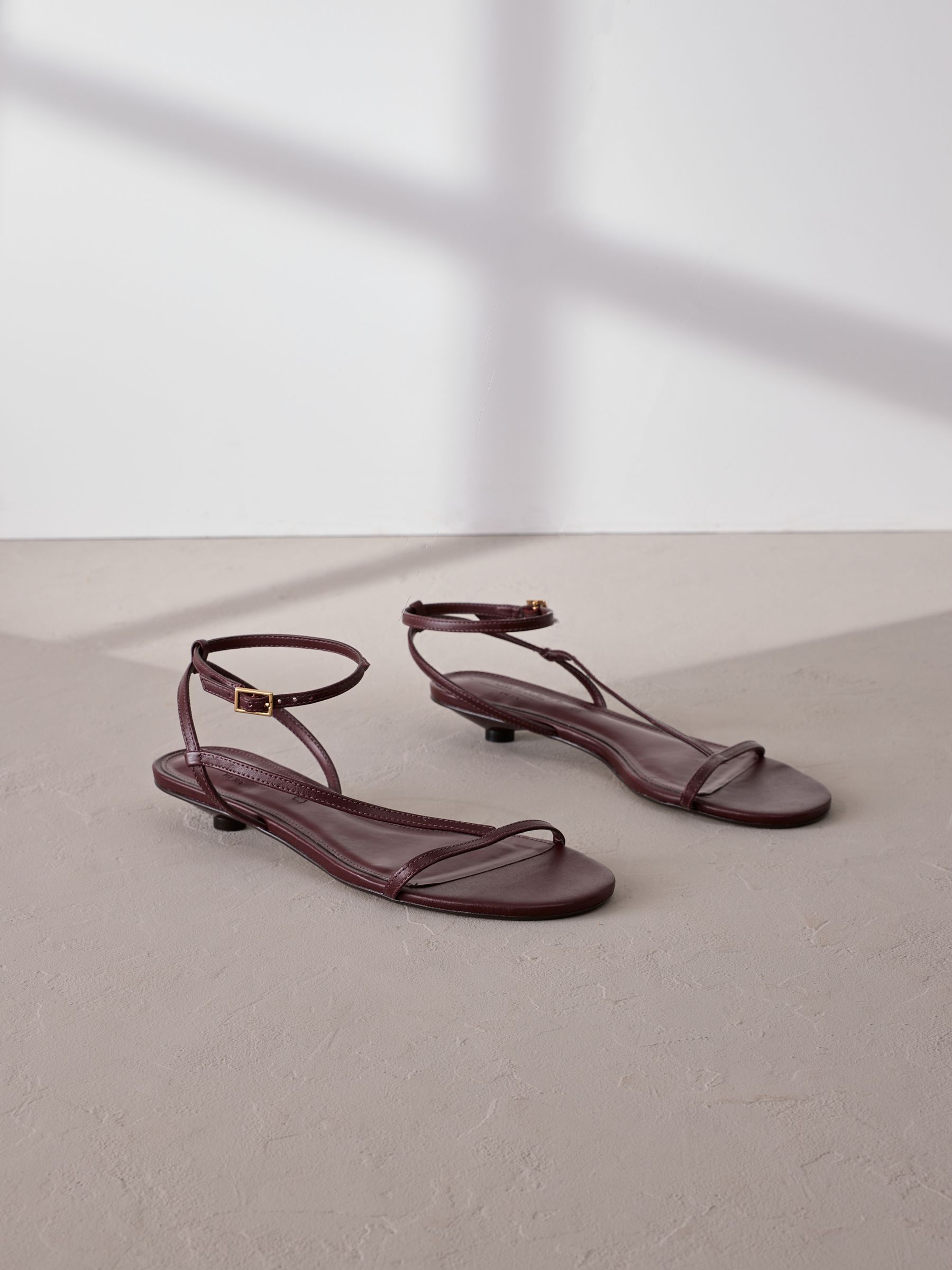 Buy Burgundy Red Leather Signature Strappy Sandals from the Next UK ...