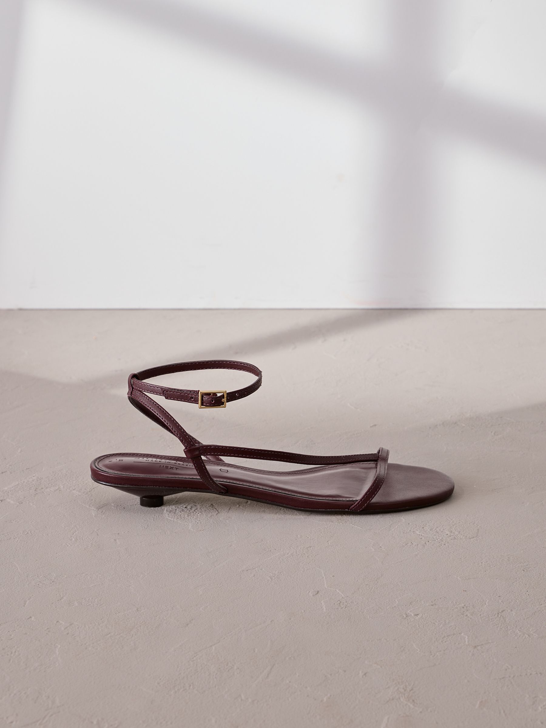Buy Burgundy Red Leather Signature Strappy Sandals from the Next UK ...