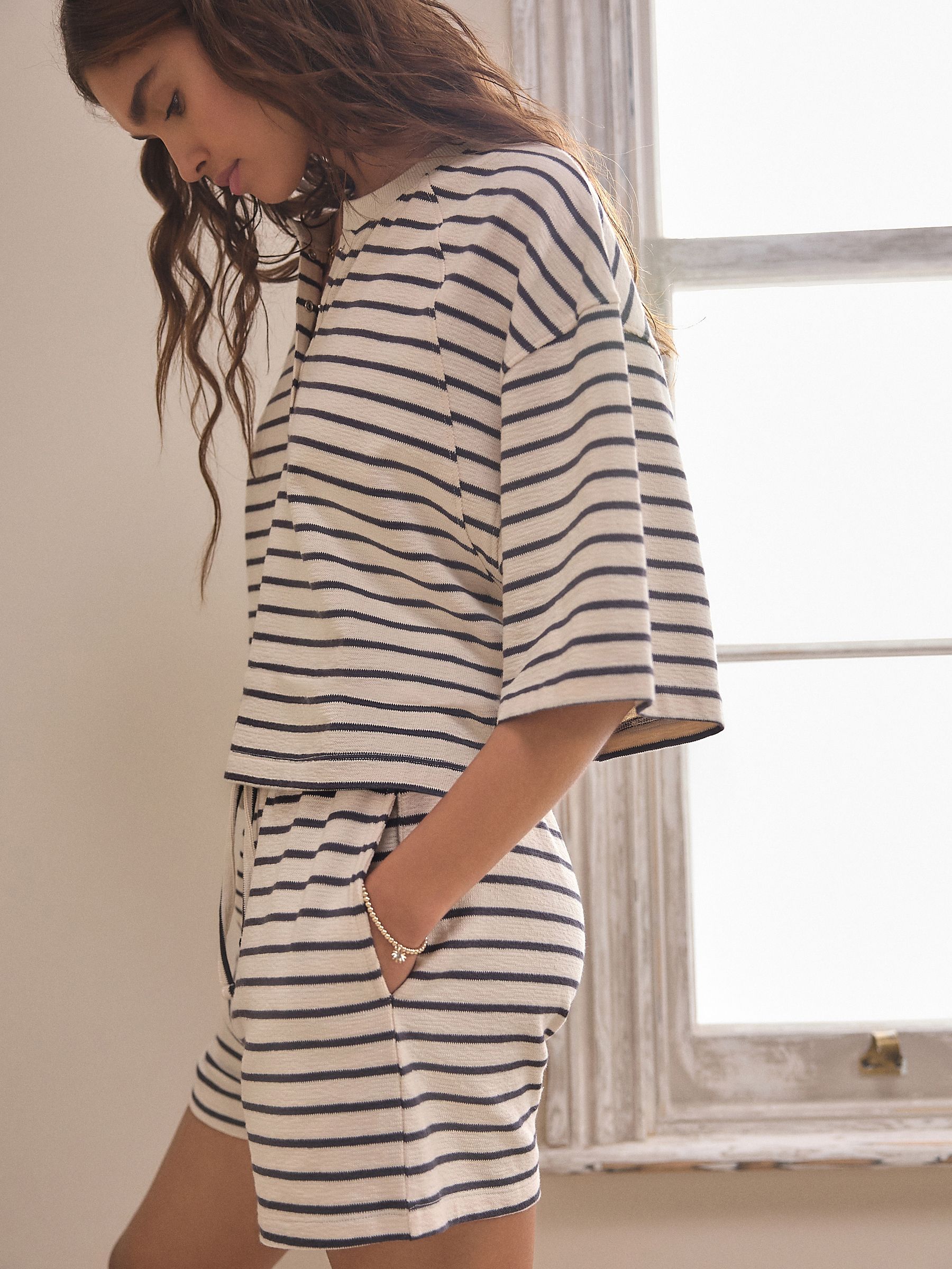Buy Black/White 100% Cotton Textured Short Set Pyjamas from the Next UK ...