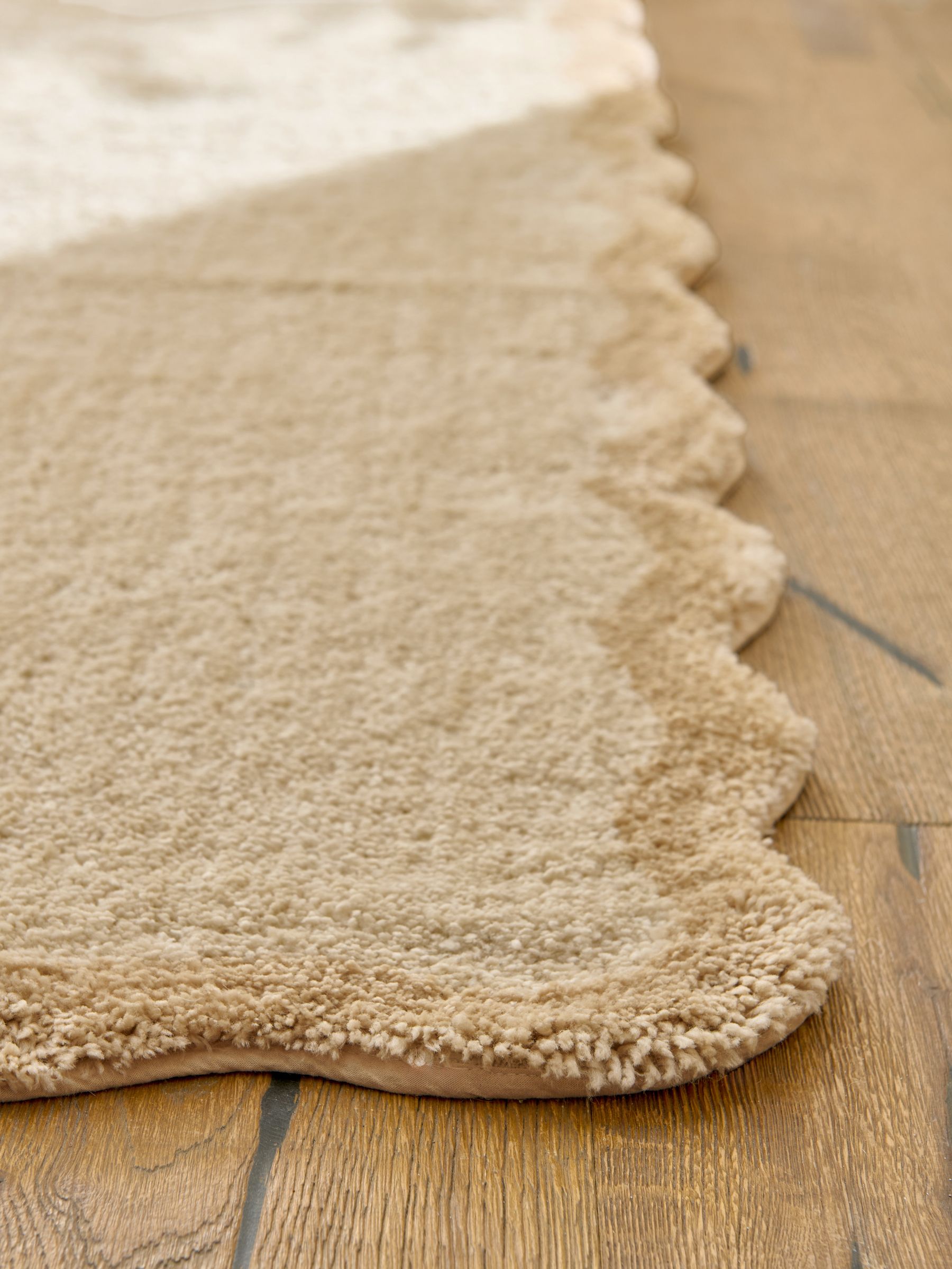 Buy Light Natural Soft Scallop Washable Runner from the Next UK online shop