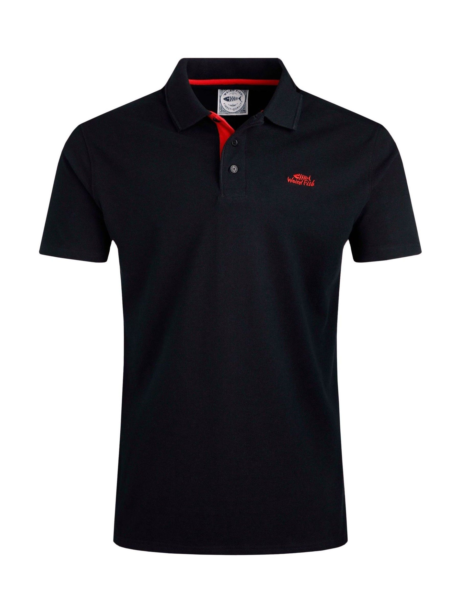 Buy Weird Fish Black Miles Pique Cotton Polo Shirt from the Next UK ...