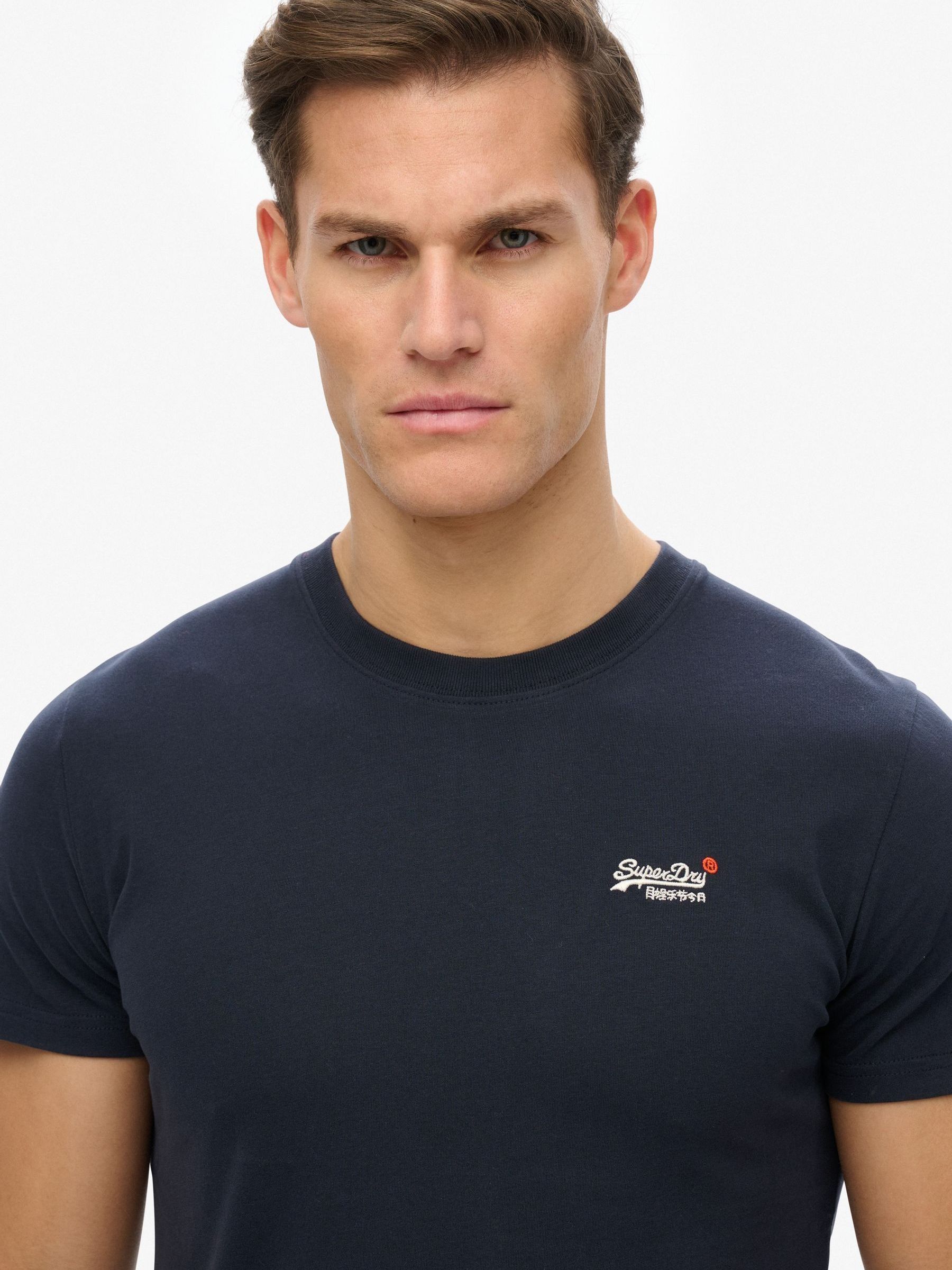 Buy Superdry Dark Blue Essential Logo Embroidery T-Shirt from Next Canada