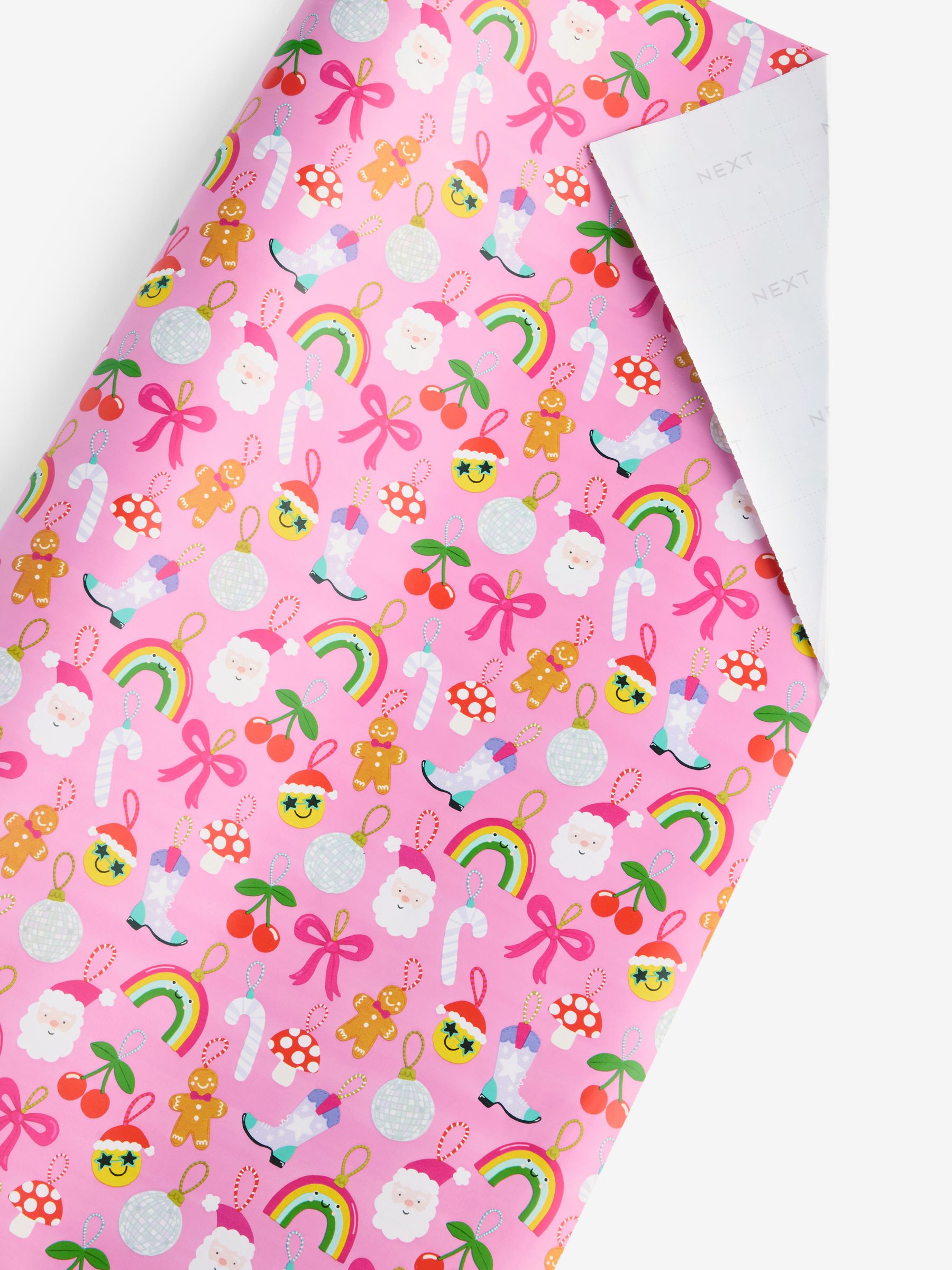 Buy Pink Festive Extra Wide, 10m Christmas Wrapping Paper from Next Ireland