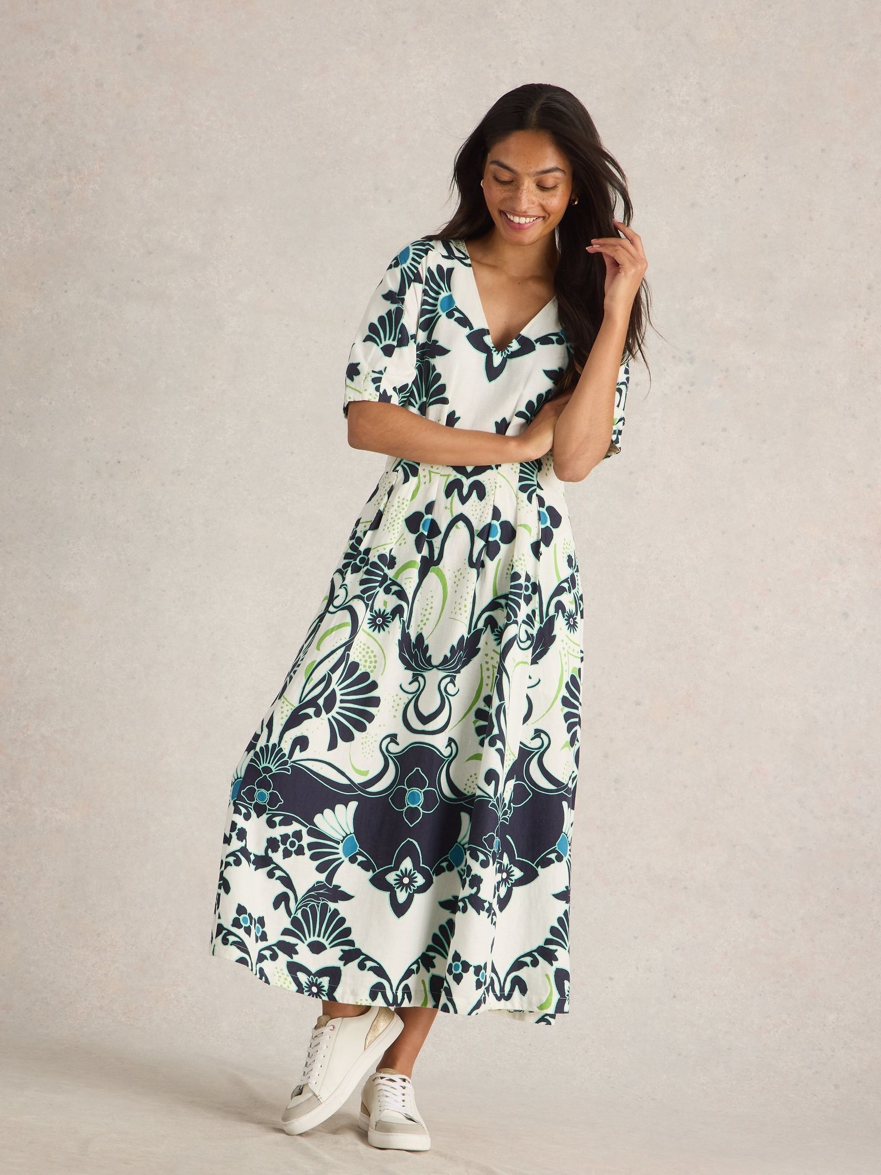 Buy White Stuff White Kate Linen Blend Dress from the Next UK online shop
