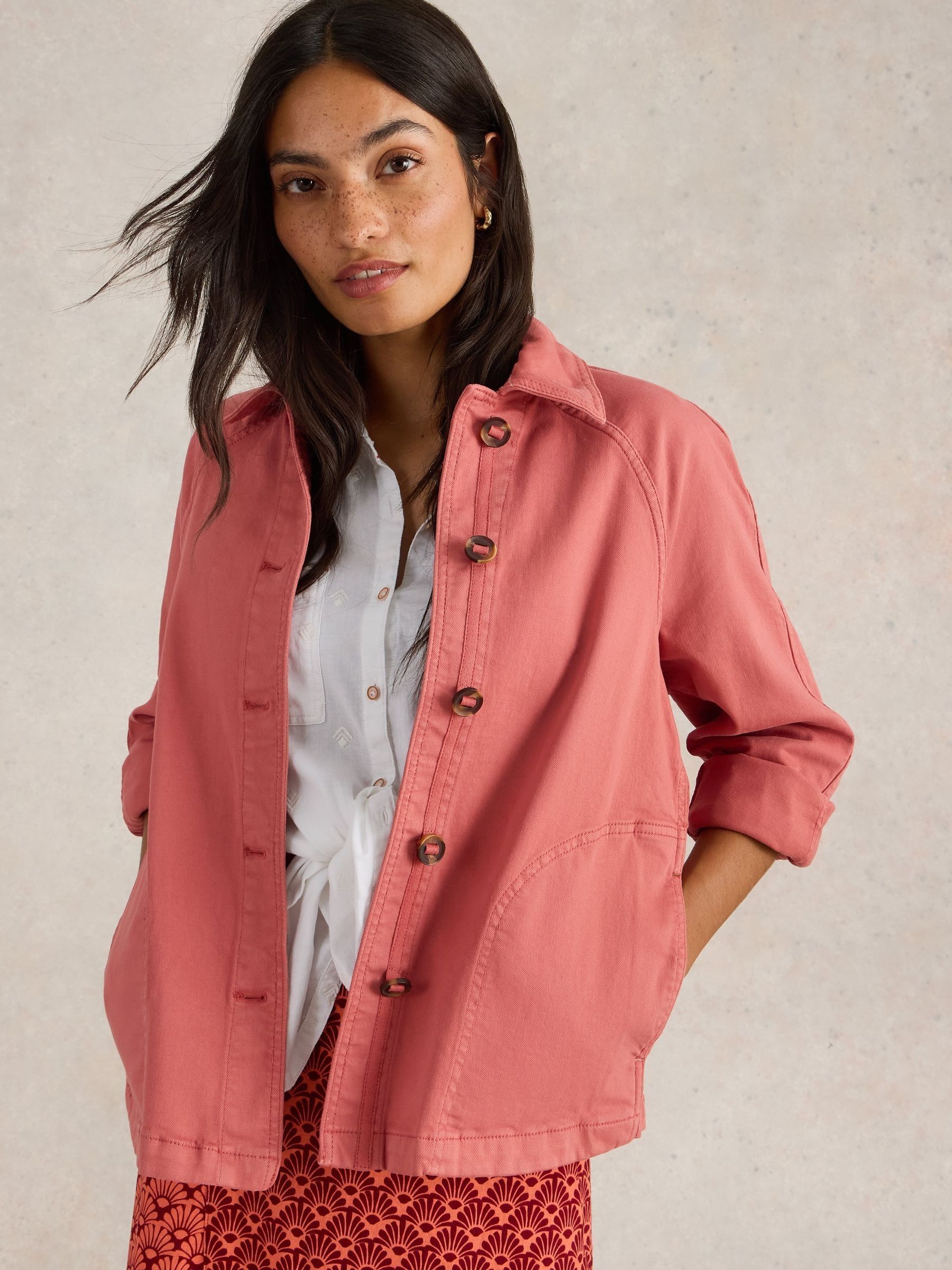 Buy White Stuff Pink Eden Denim Jacket from the Next UK online shop