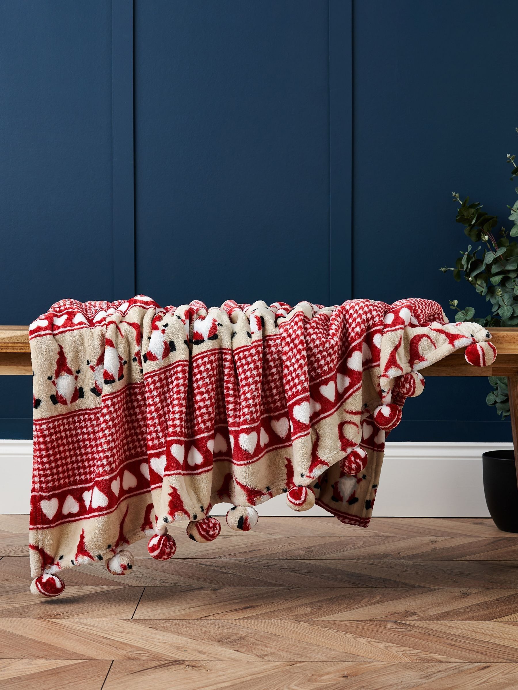 Buy BHS Red Christmas Gonk Throw from the Next UK online shop