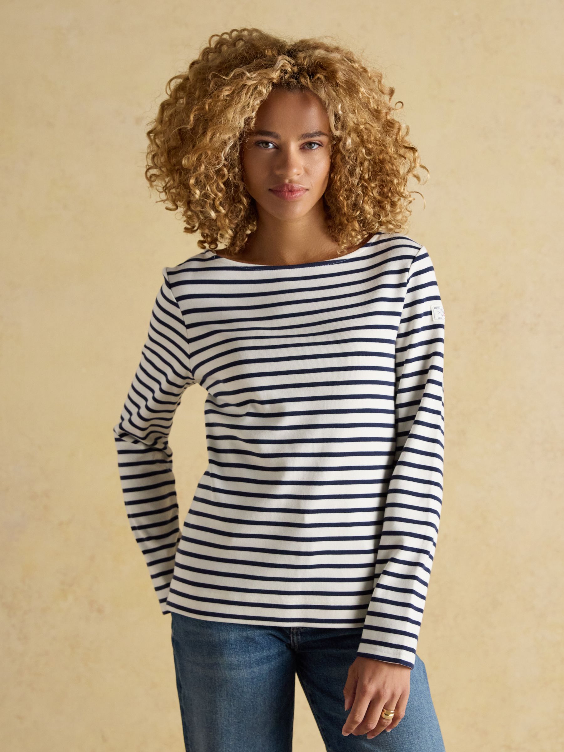 Buy Joules Harbour Multi 3 Pack Navy/Creme/Pink Boat Neck Breton Tops ...