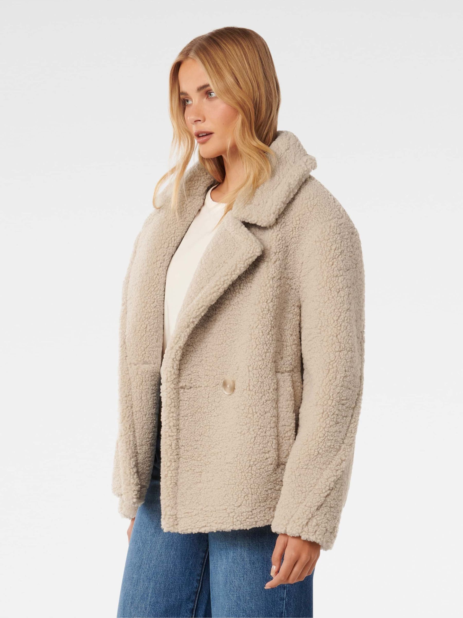 Buy Forever New Natural Analise Borg Jacket from the Next UK online shop