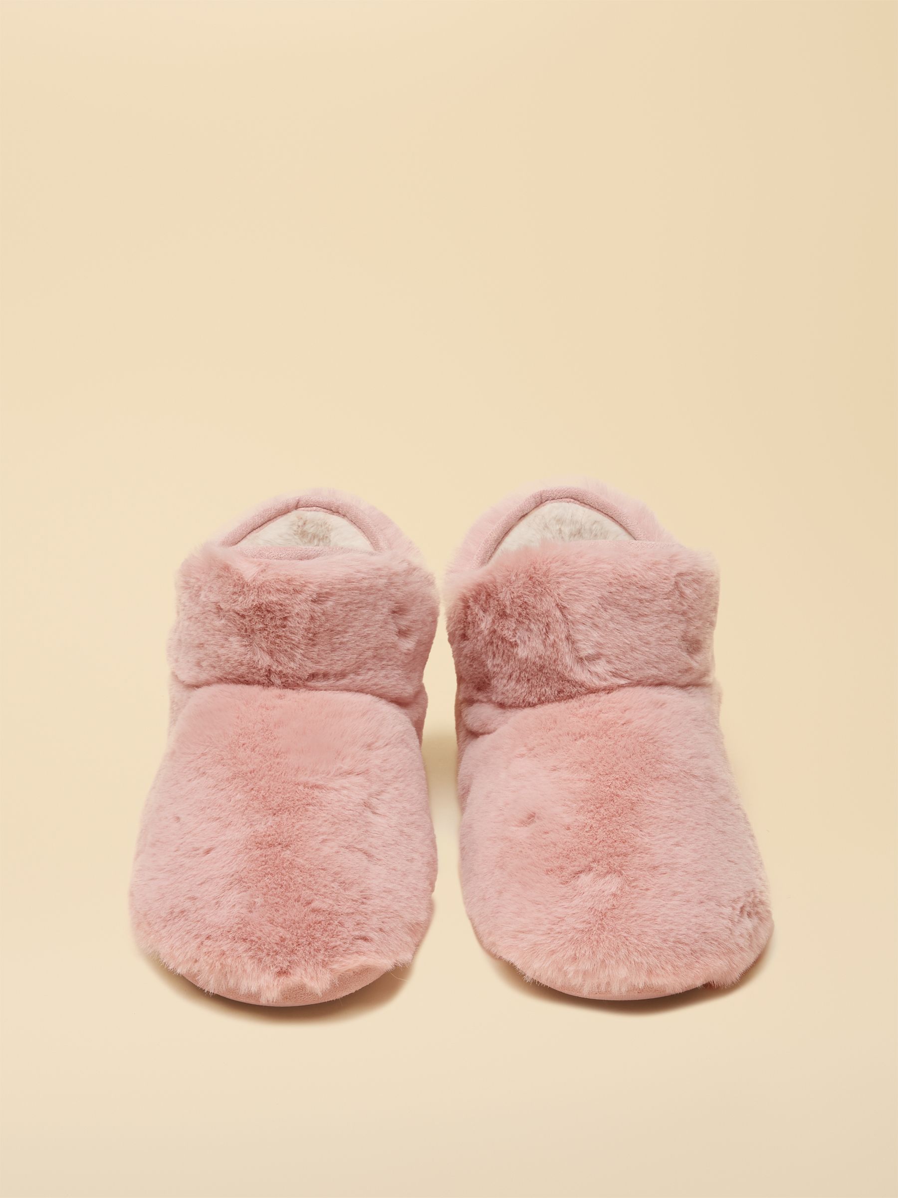 Buy Joules Women's Cabin Luxe Pink Faux Fur Slipper Boots from the Next ...