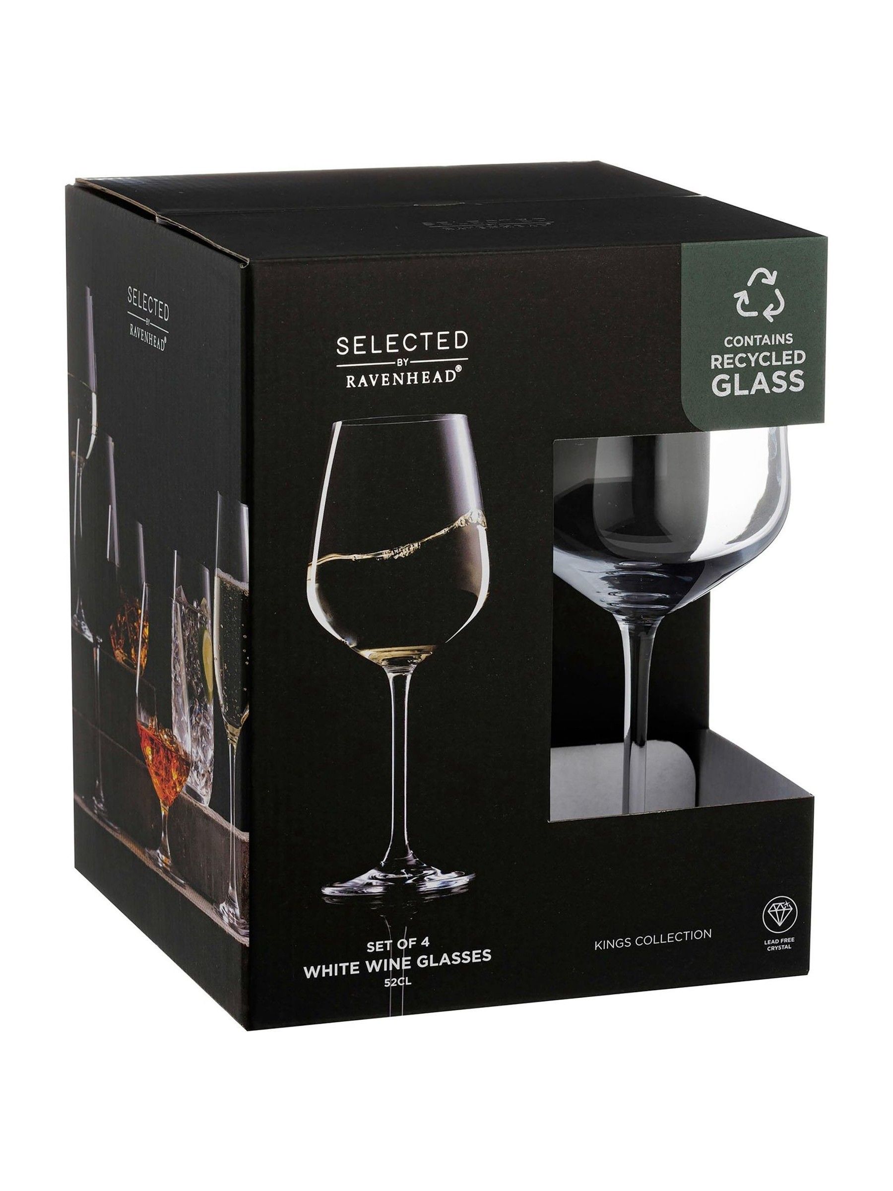 Buy Ravenhead Clear Kings Set of 8 52cl Wine Glasses from the Next UK ...