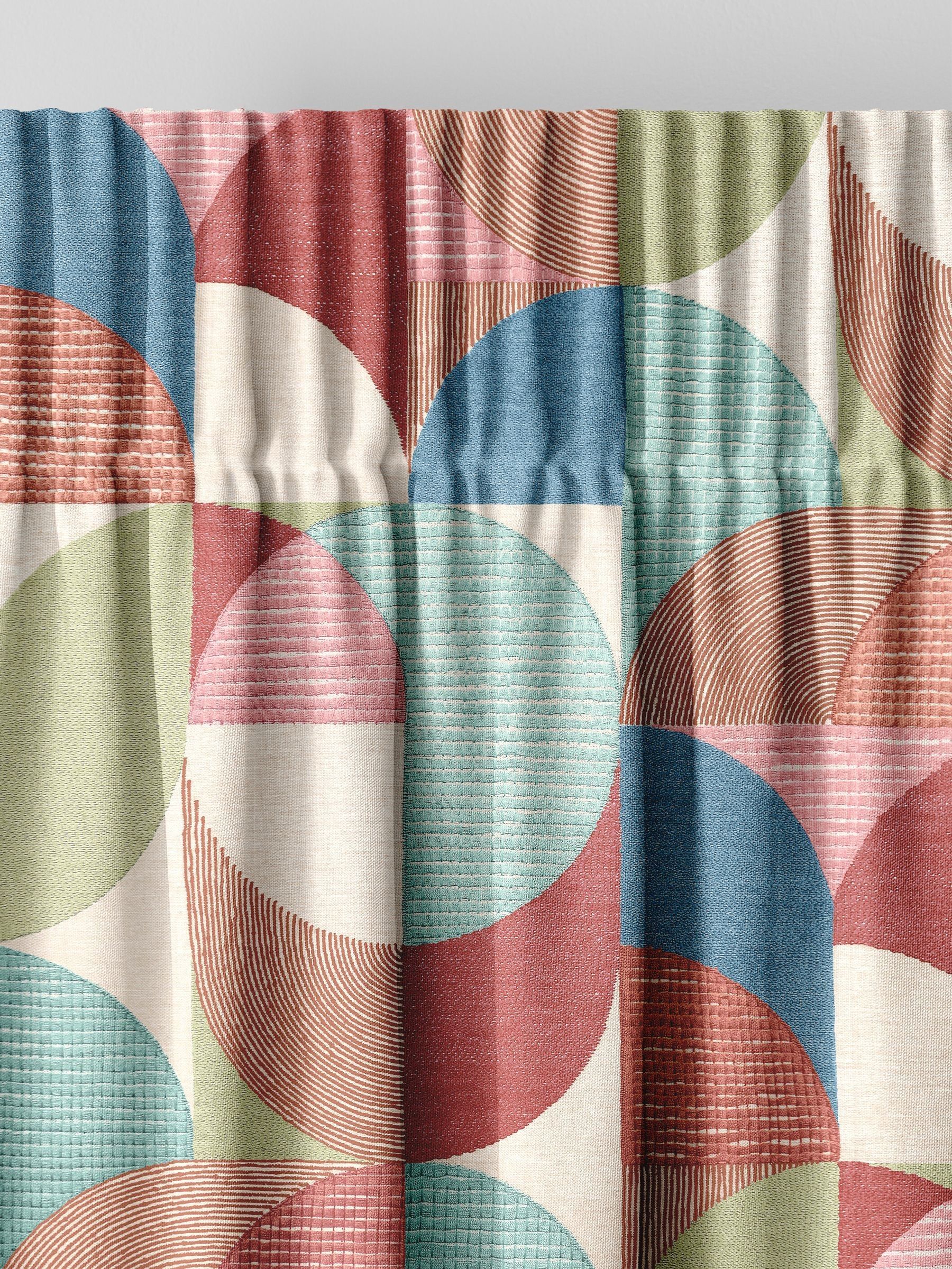 Buy Graham & Brown Red Carnival Stitch Craze Made to Measure Curtains ...