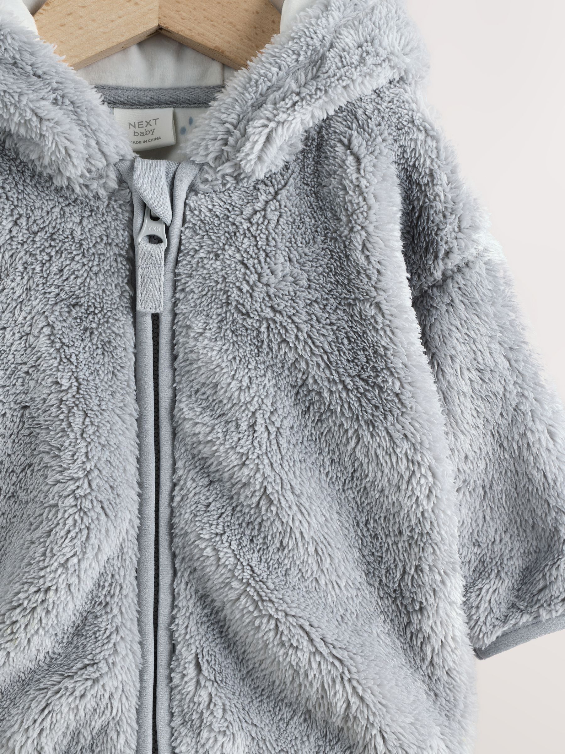 Buy Grey Fleece Baby Zip Jacket from the Next UK online shop