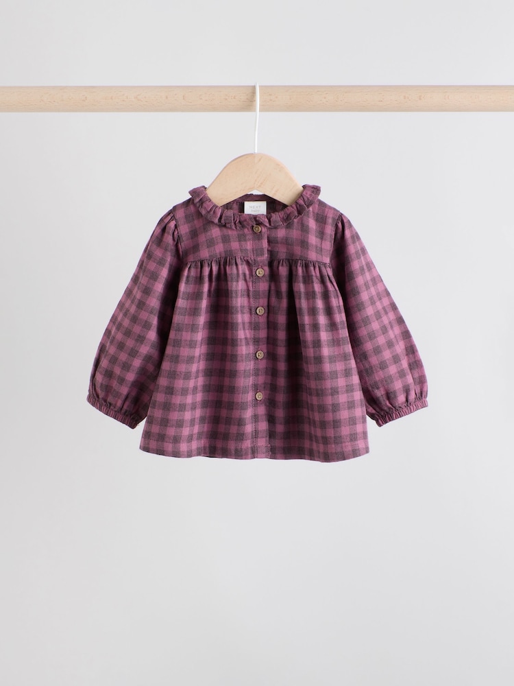 purple gingham school