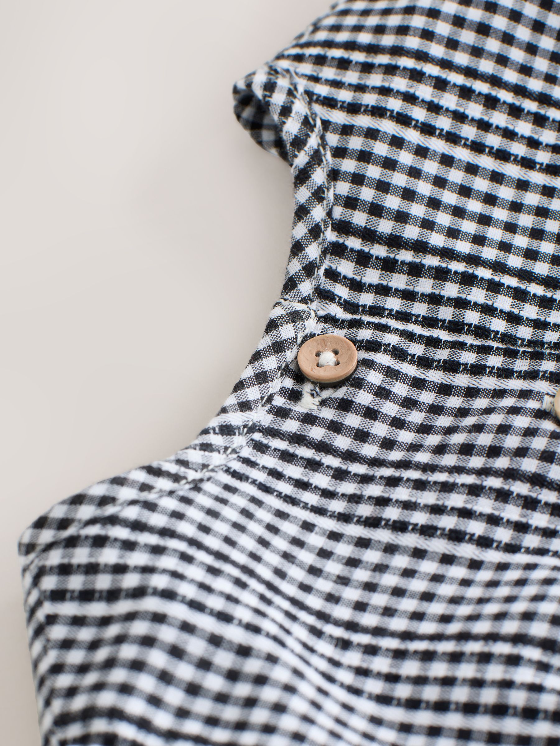 Buy Grey/ White Gingham Check Baby Bloomer Rompers Set 2 Piece with ...
