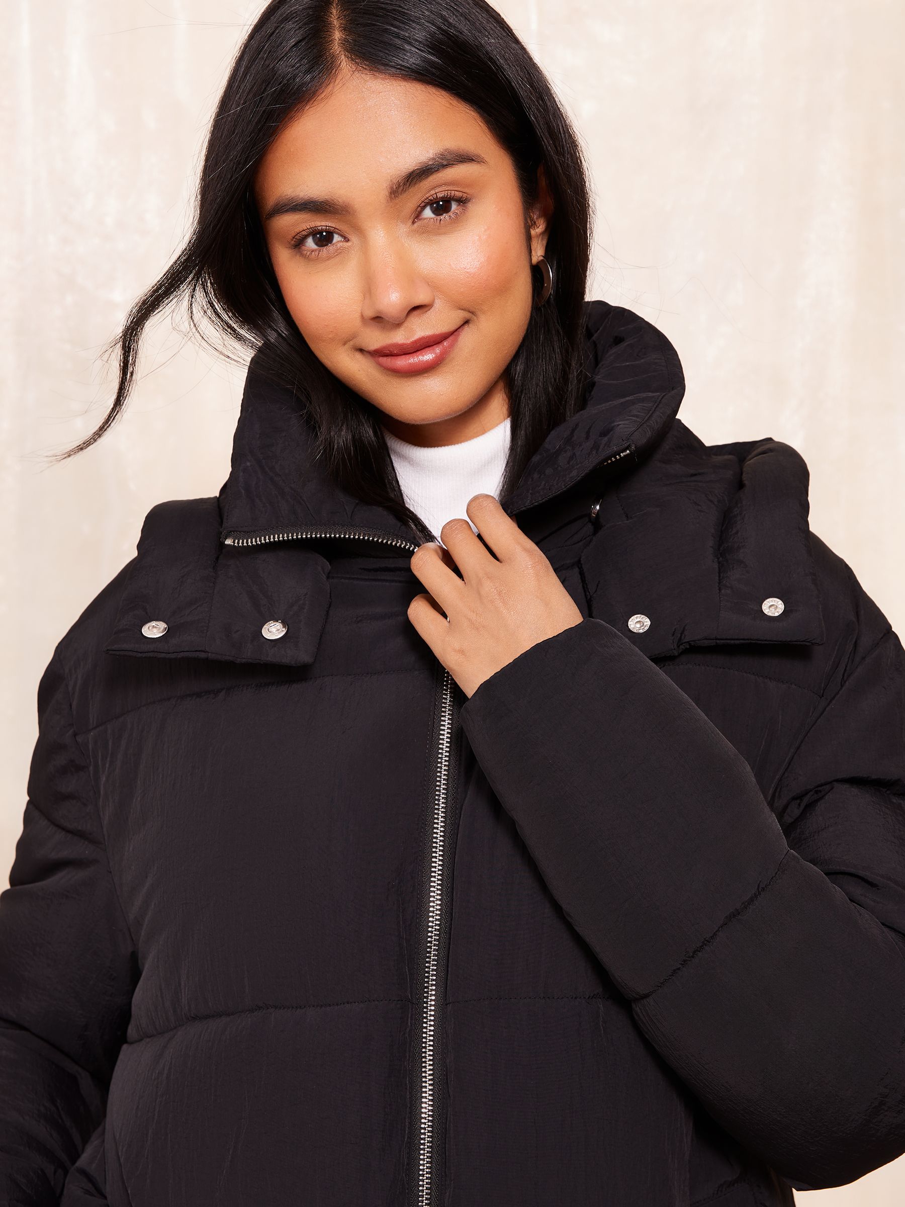 Buy Friends Like These Black Longline Padded Coat from the Next UK ...