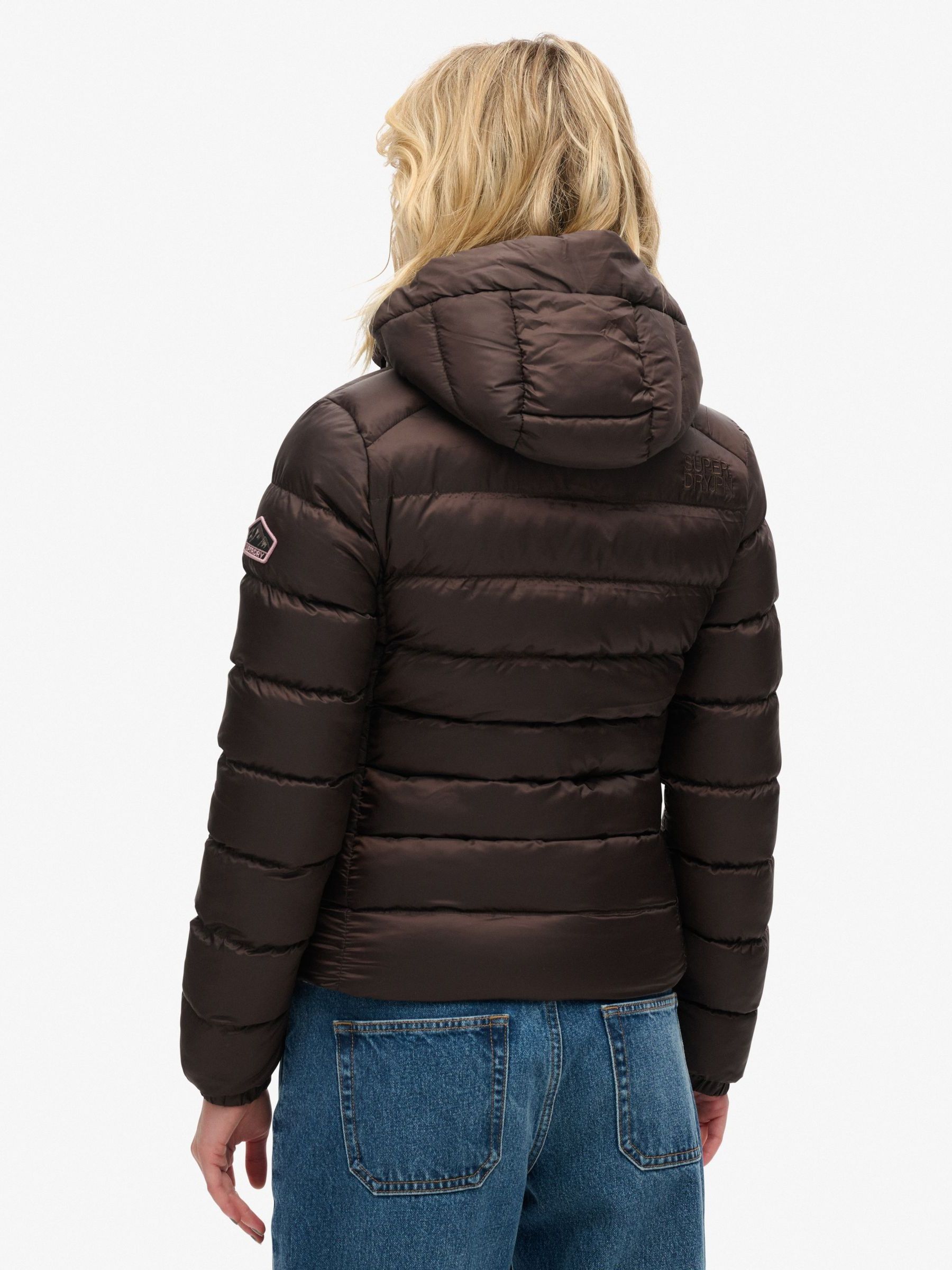 Buy Superdry Brown Hooded Fuji Padded Jacket from the Next UK online shop