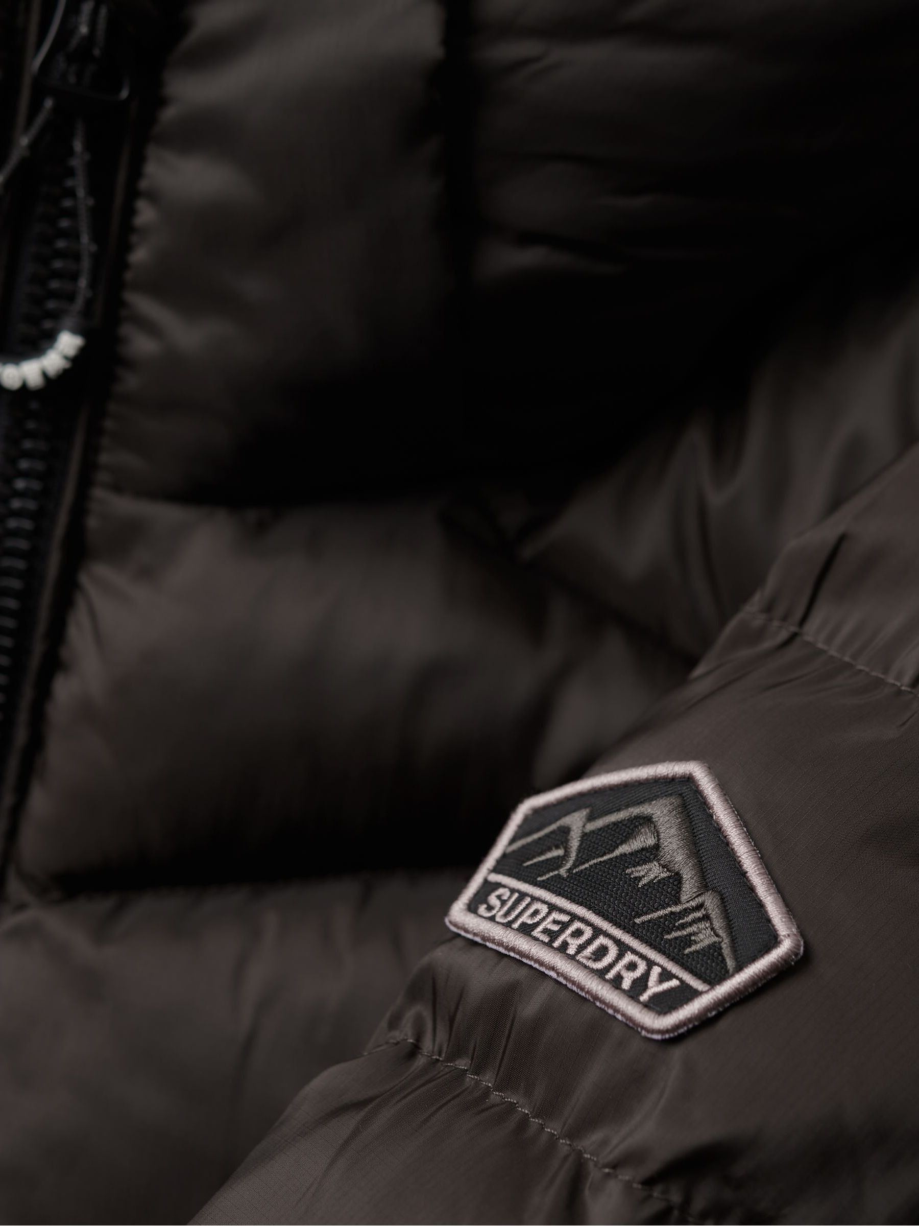 Buy Superdry Brown Hooded Fuji Padded Jacket from the Next UK online shop