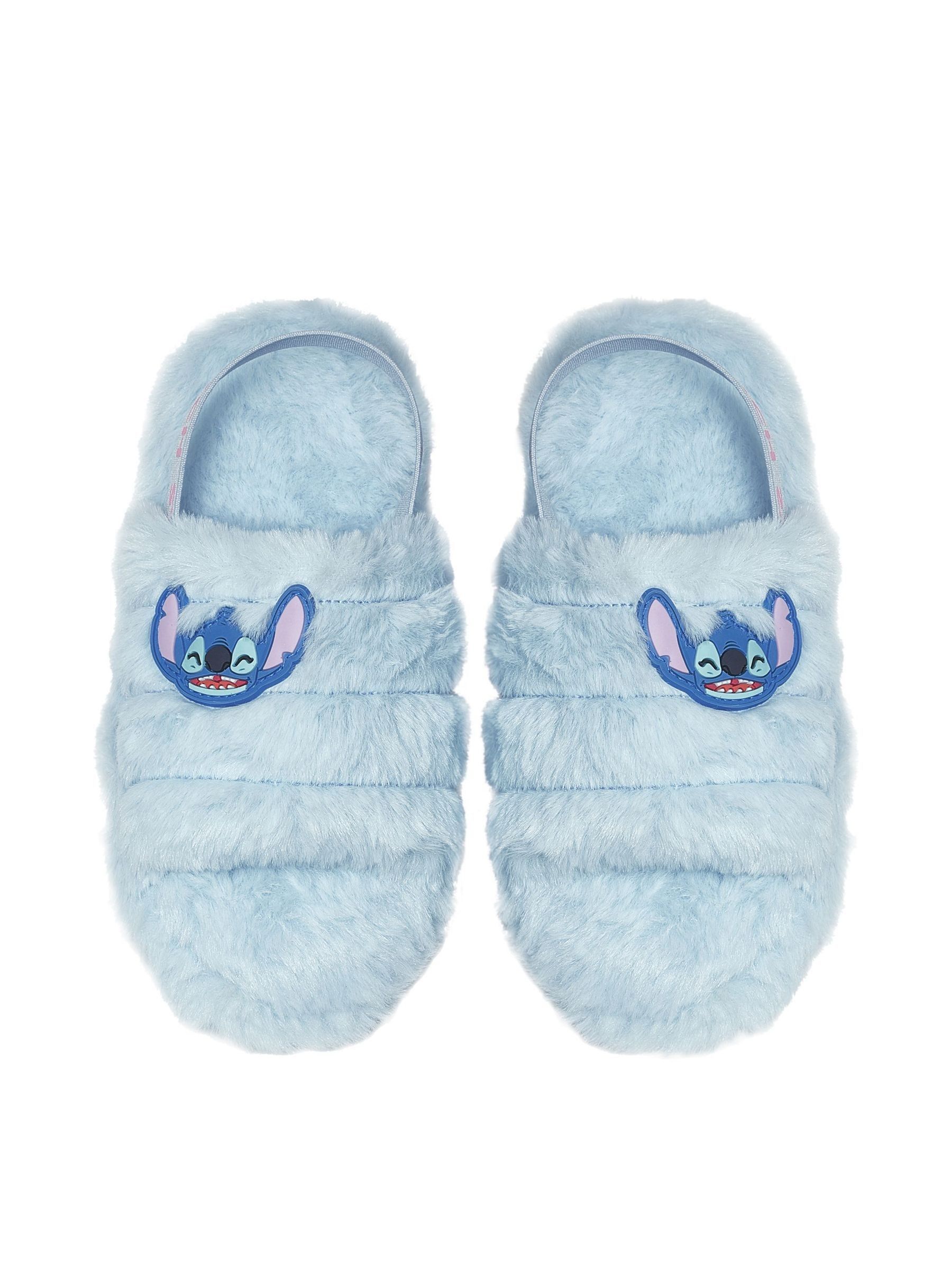 Buy Character Blue Disney Lilo & Stitch Fluffy Sliders from the Next UK ...
