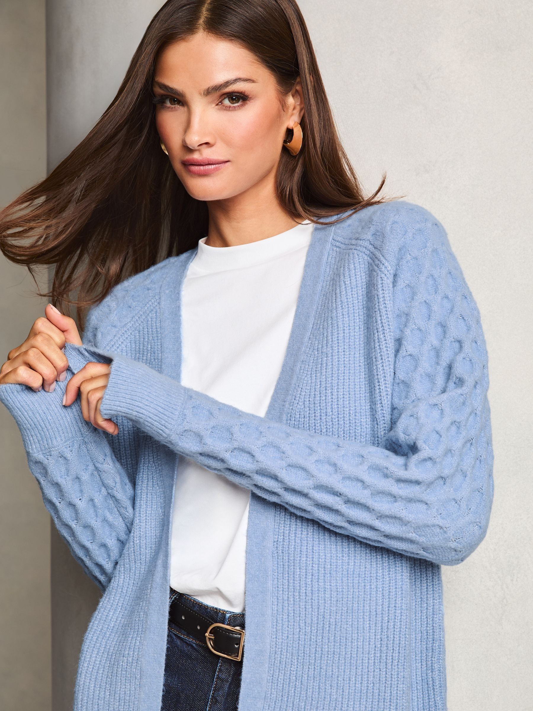 Buy Lipsy Blue Knitted Long Sleeve Longline Cardigan from the Next UK ...