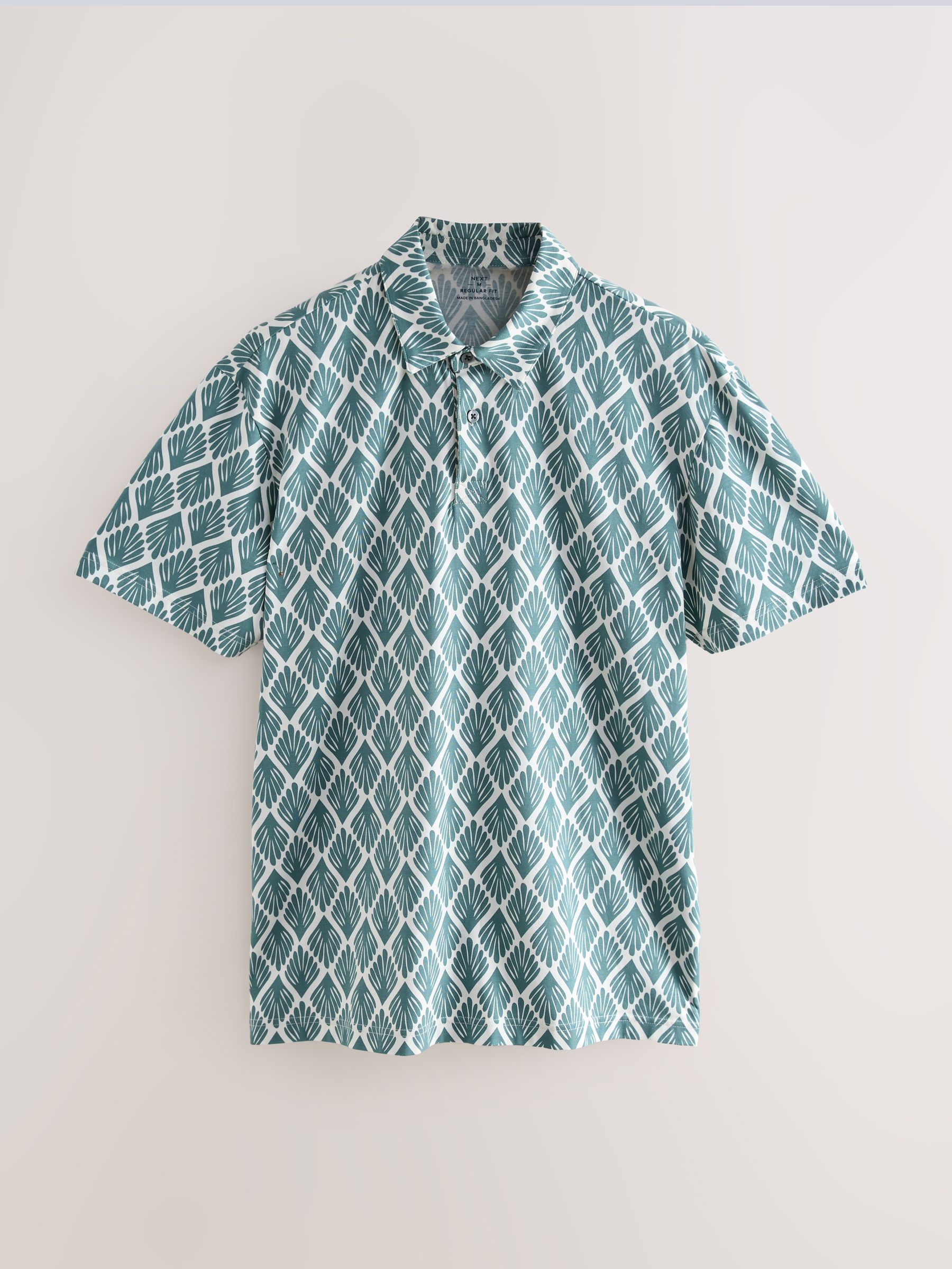 Buy Dusky Stamp Pattern Regular Fit Short Sleeve Jersey Polo Shirts 3 ...