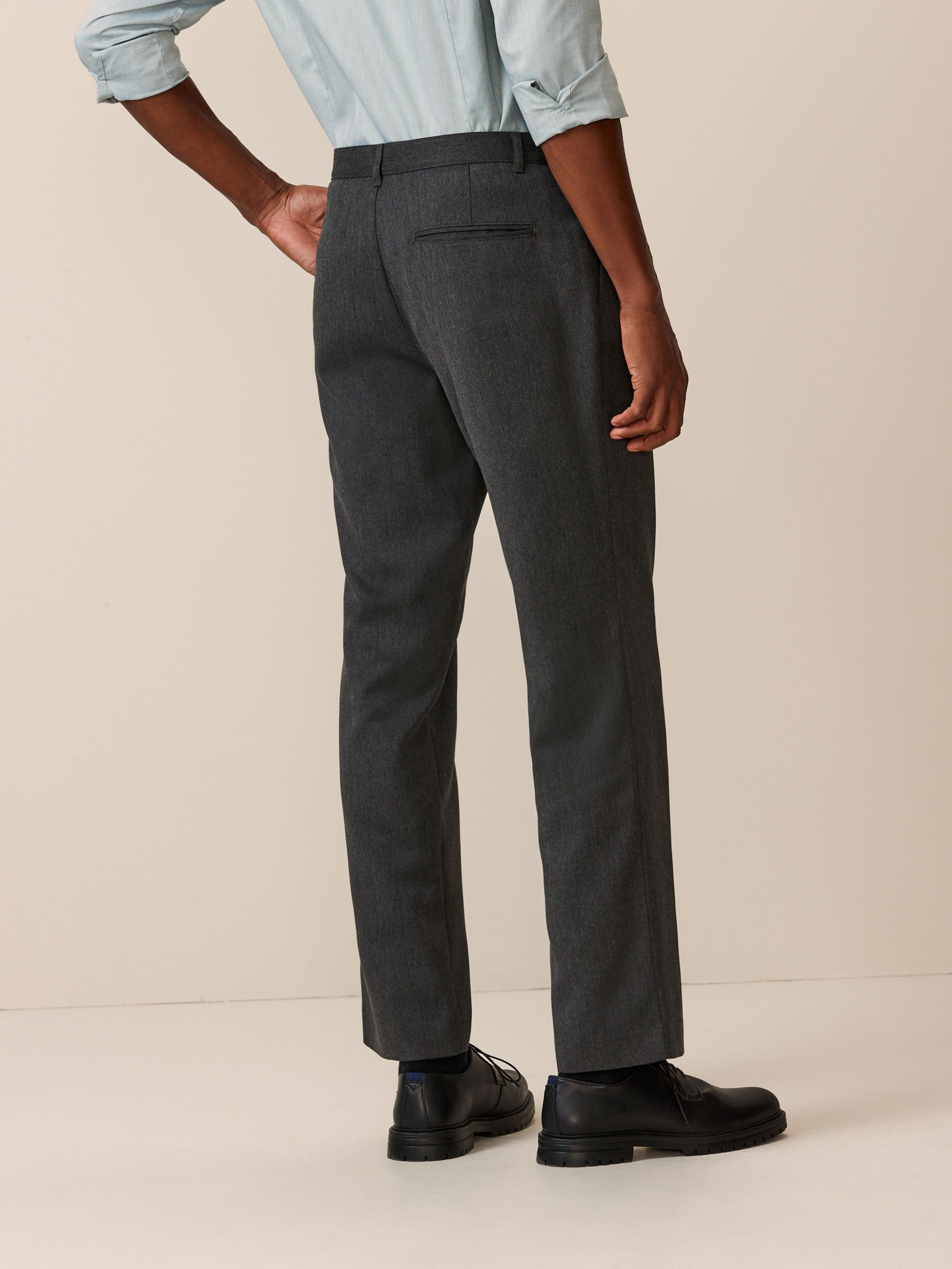 Buy Grey Regular Fit Plain Front Smart Trousers 2 Pack from the Next UK ...