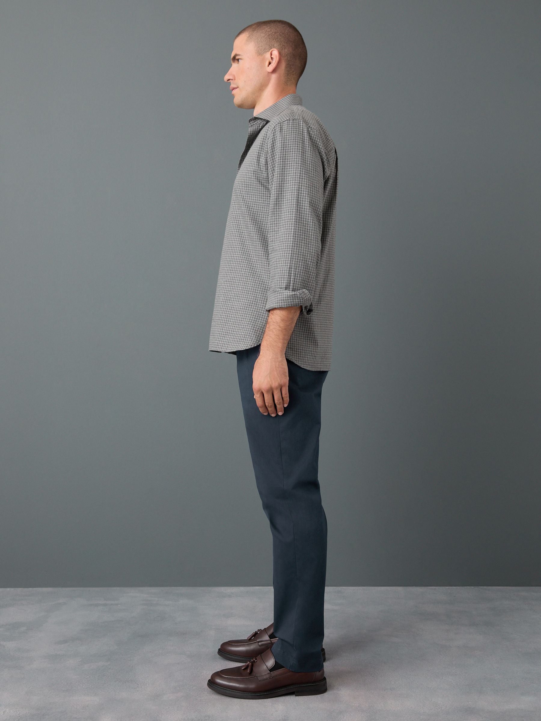 Buy Navy Slim Fit N. Premium Smart Cotton TENCEL™ Lyocell Blend Chinos ...