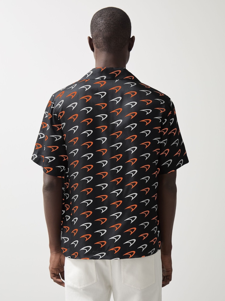 Buy Reiss Black Vision McLaren F1 Team Speedmark Logo Shirt from Next ...