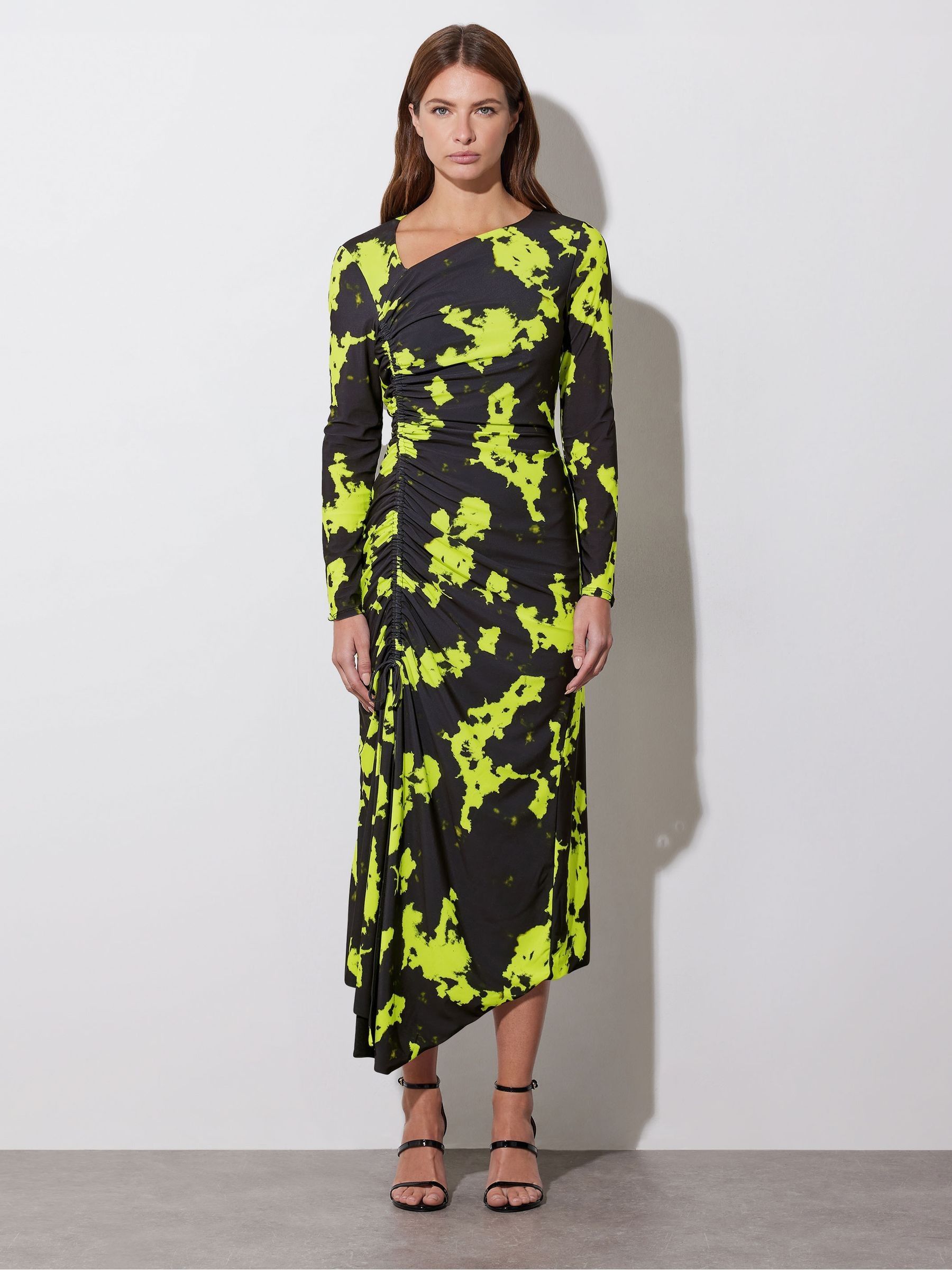 Buy Star by Julien MacDonald Green Asymetric Ruched Dress from the Next ...