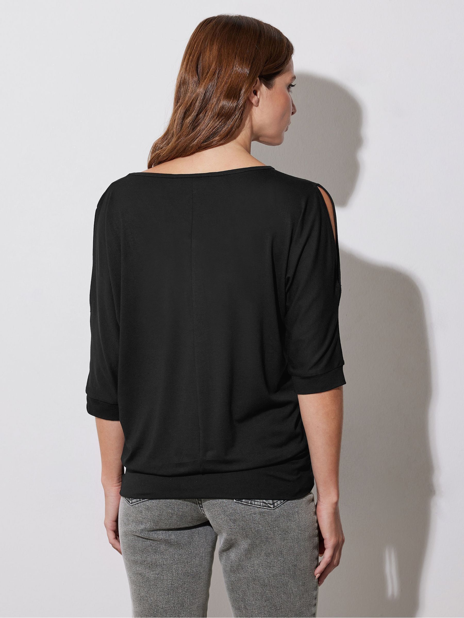 Buy Star by Julien MacDonald Black Embellished Neckline Top from the ...