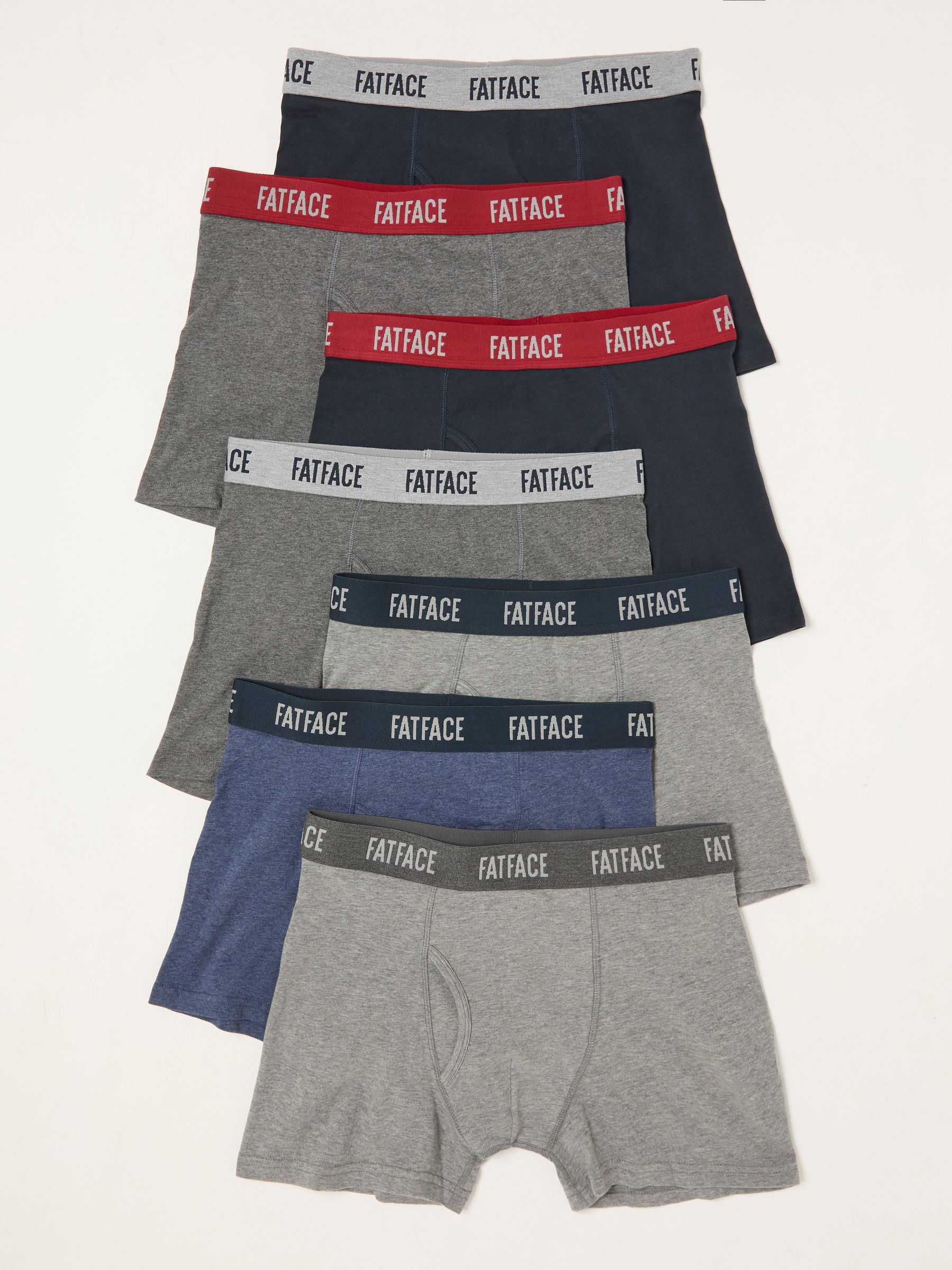 Buy FatFace Grey & Blue Classic Boxers 7 Pack from the Next UK online shop