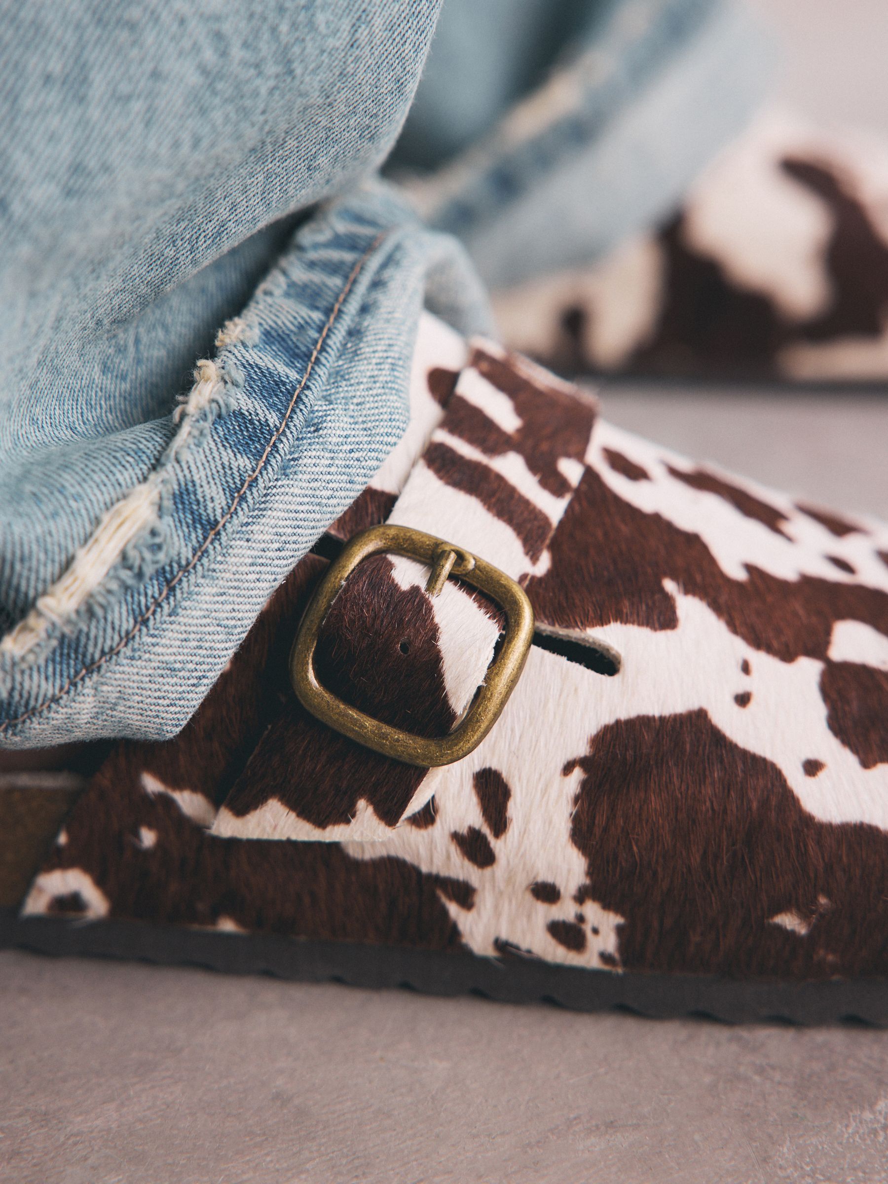 Buy Cow Standard Fit Leather Footbed Clogs from the Next UK online shop