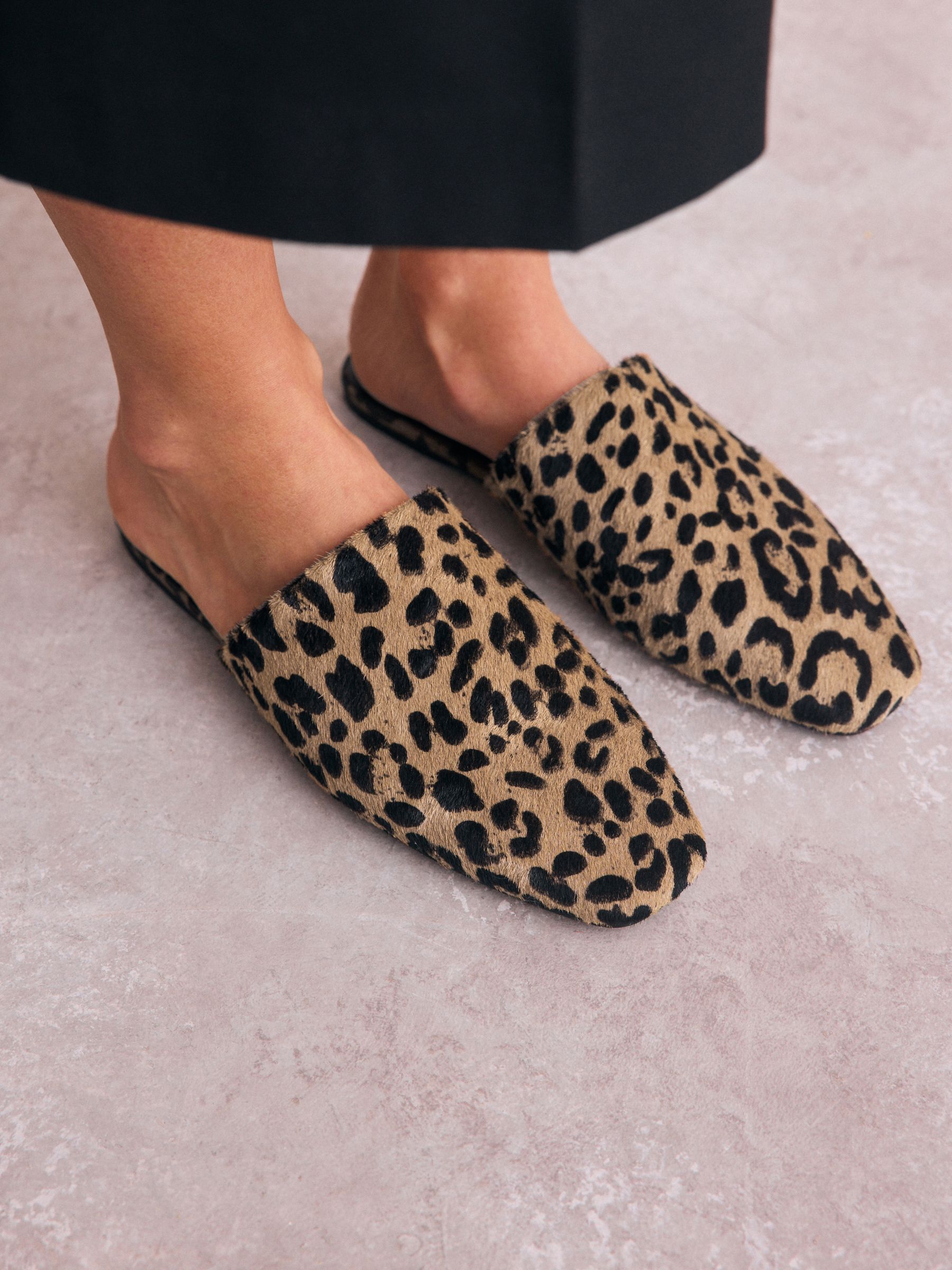 Buy Leopard Forever Comfort® High Cut Square Toe Mules from the Next UK ...