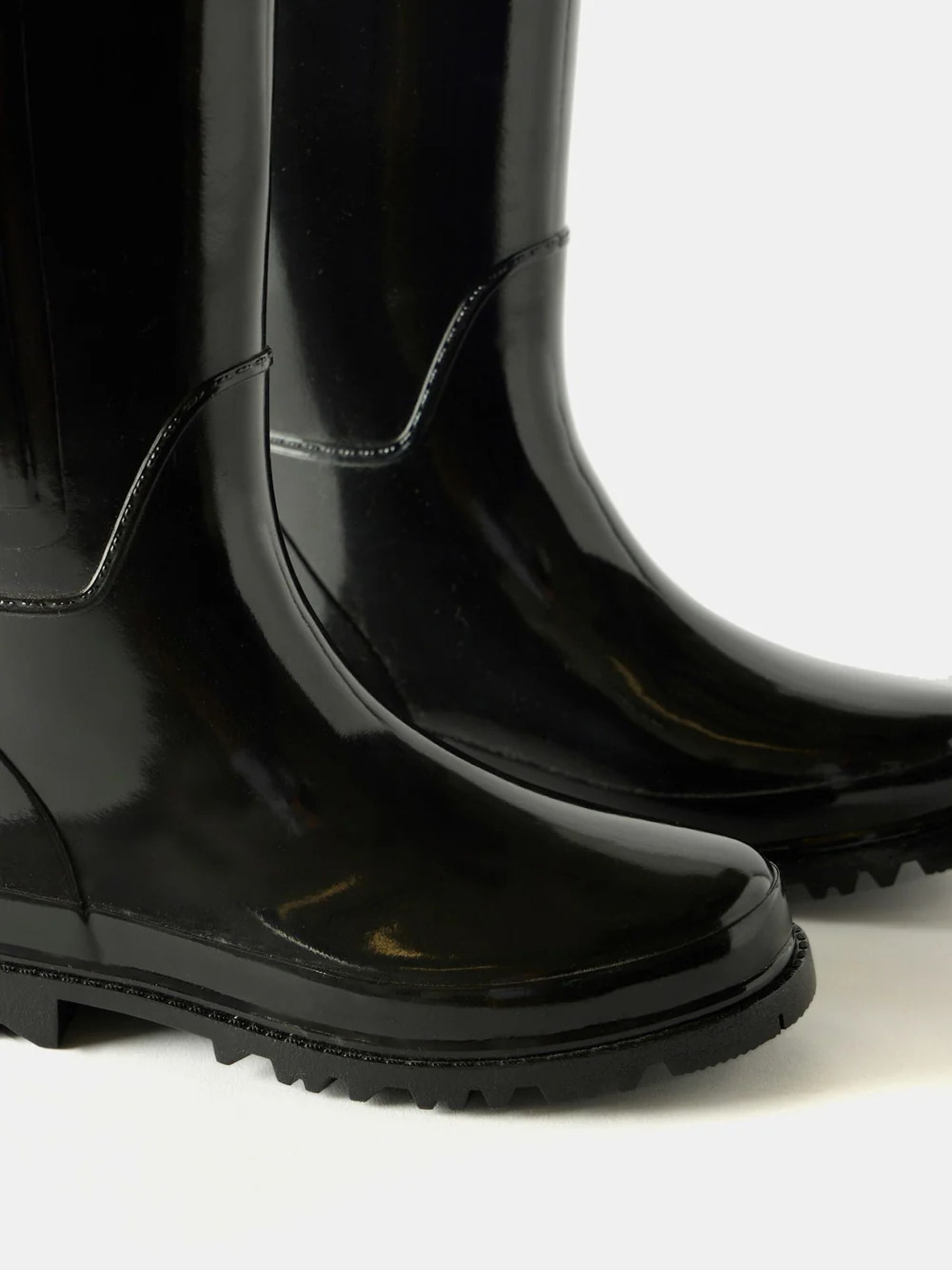 Buy Mint Velvet Black Patent Knee High Wellies from the Next UK online shop