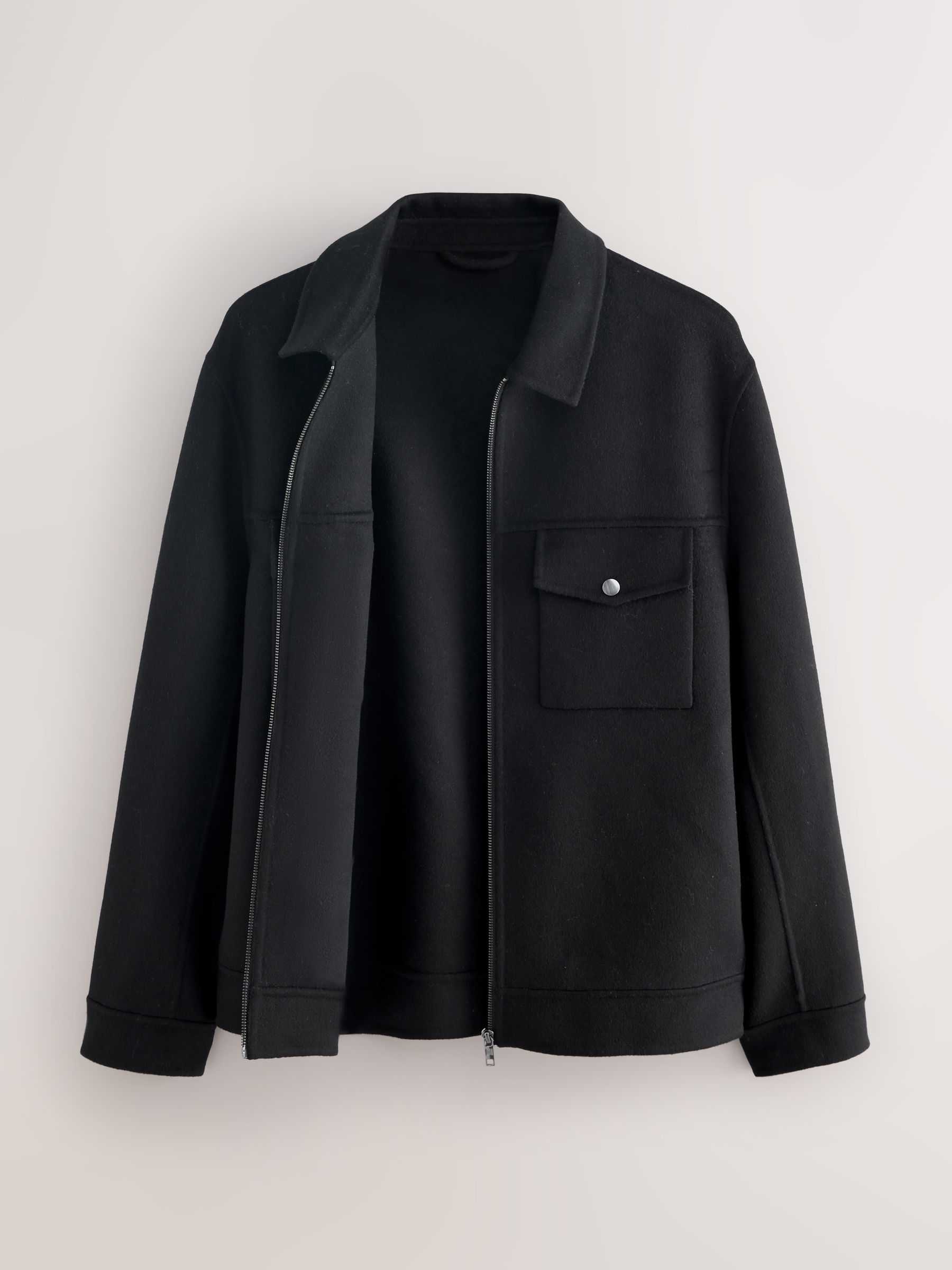 Buy Black N. Premium Wool Rich Soft Touch Jacket from the Next UK ...