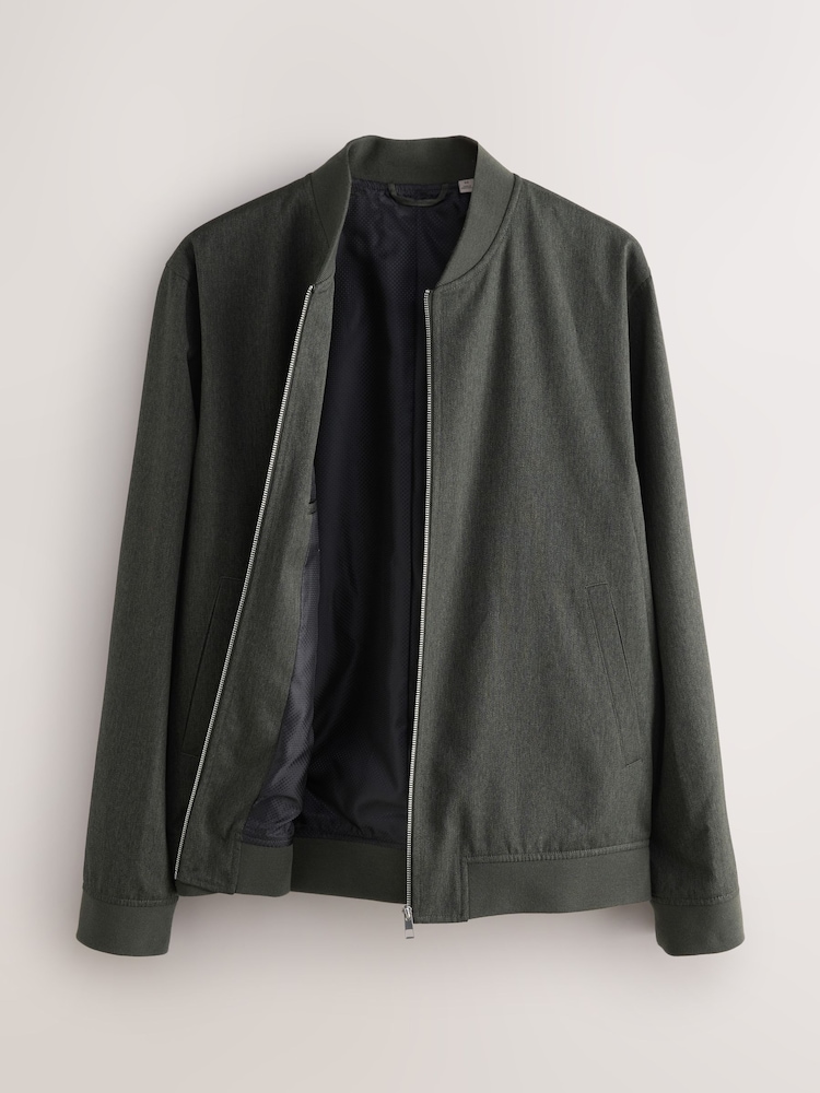 Buy Khaki Green - Smart Bomber Jacket from Next Israel