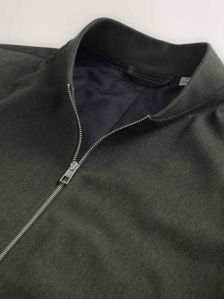 Buy Khaki Green - Smart Bomber Jacket from Next Israel