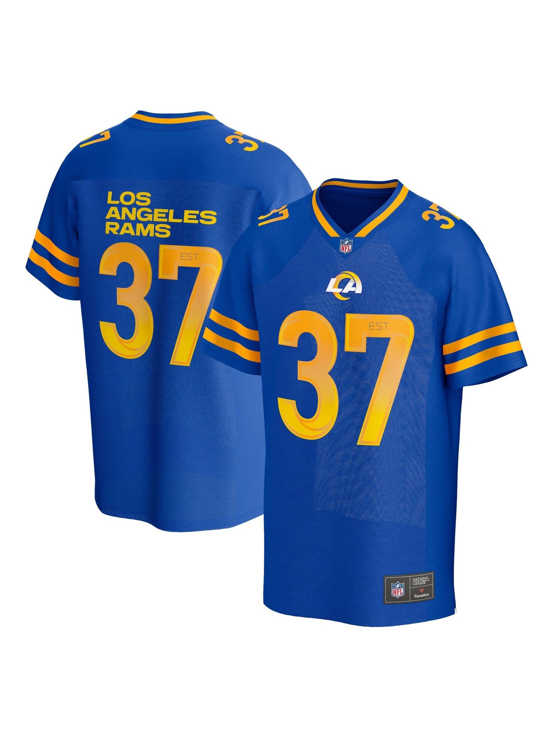 Buy Fanatics Blue Los Angeles Rams NFL Core Foundation Jersey from the ...