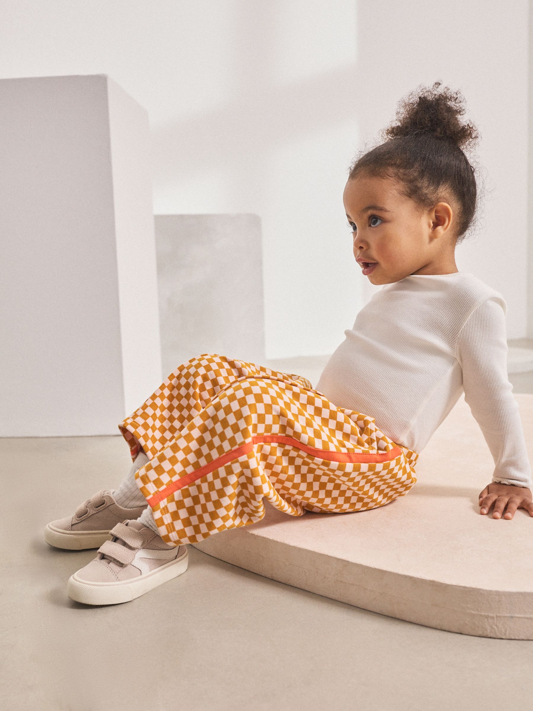 Buy Orange Checkerboard Barrel Leg Trousers (3mths-7yrs) from the Next ...