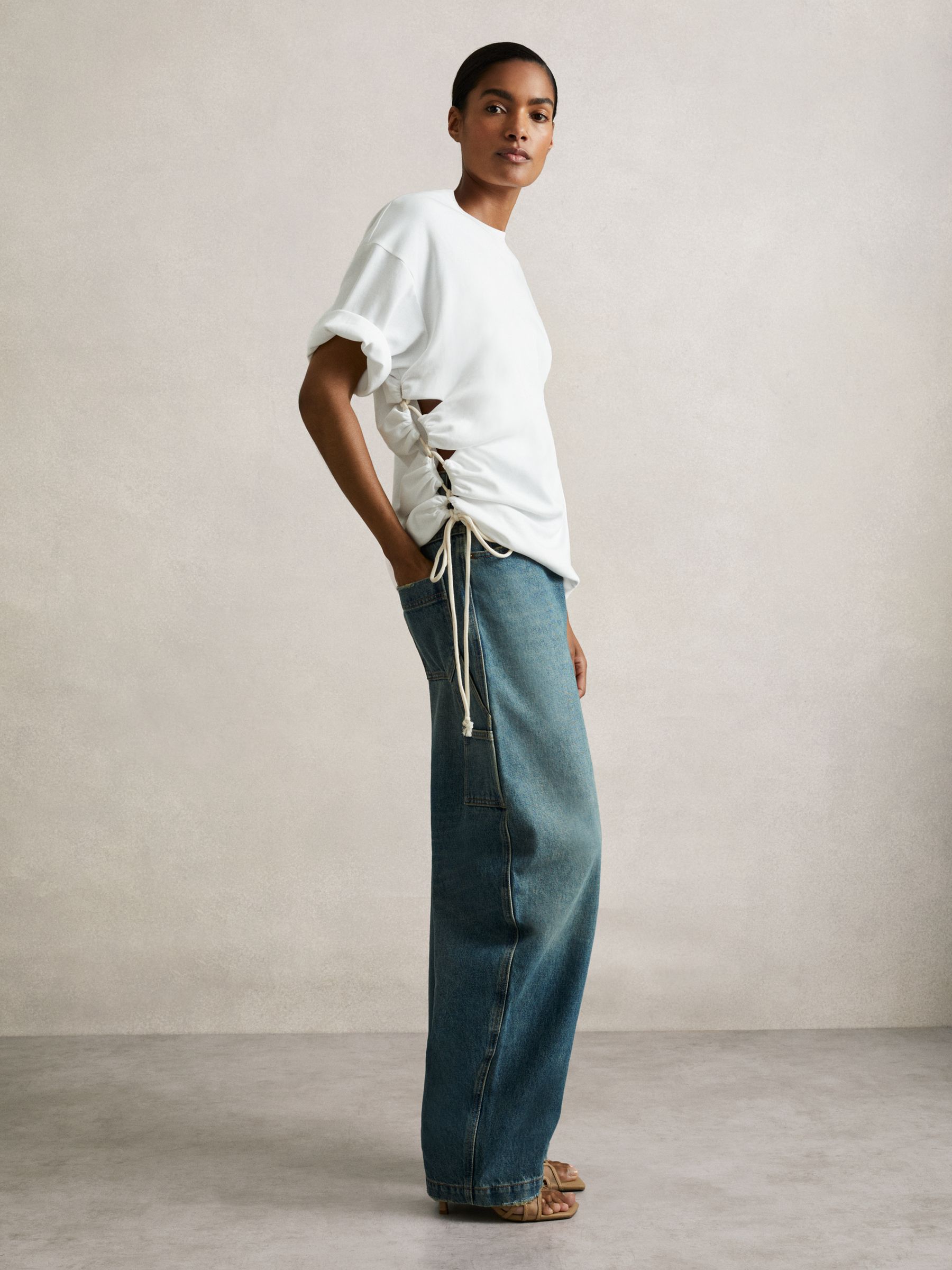 Buy Atelier Cotton Cut-Out Rope-Cord Top from the Next UK online shop