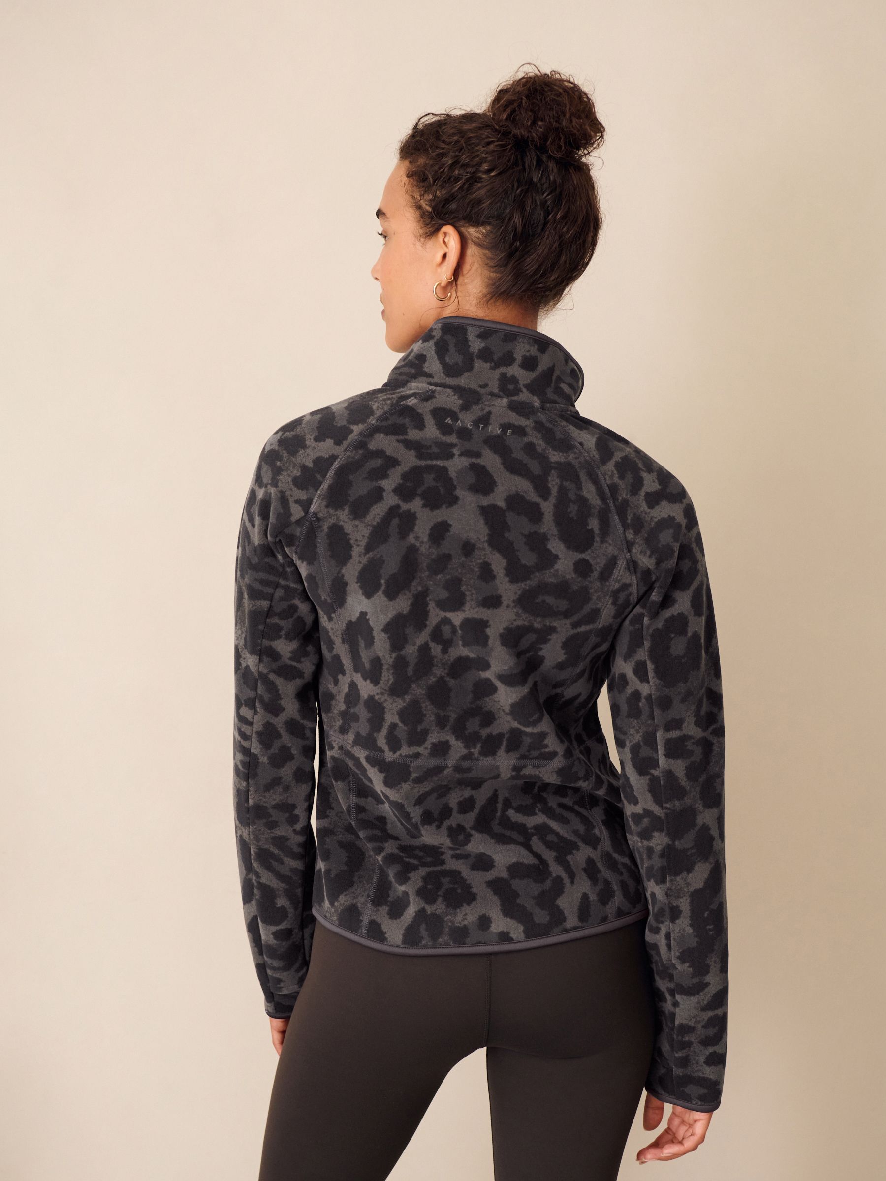Buy Animal Print Active Sports Fleece Jacket from Next Israel