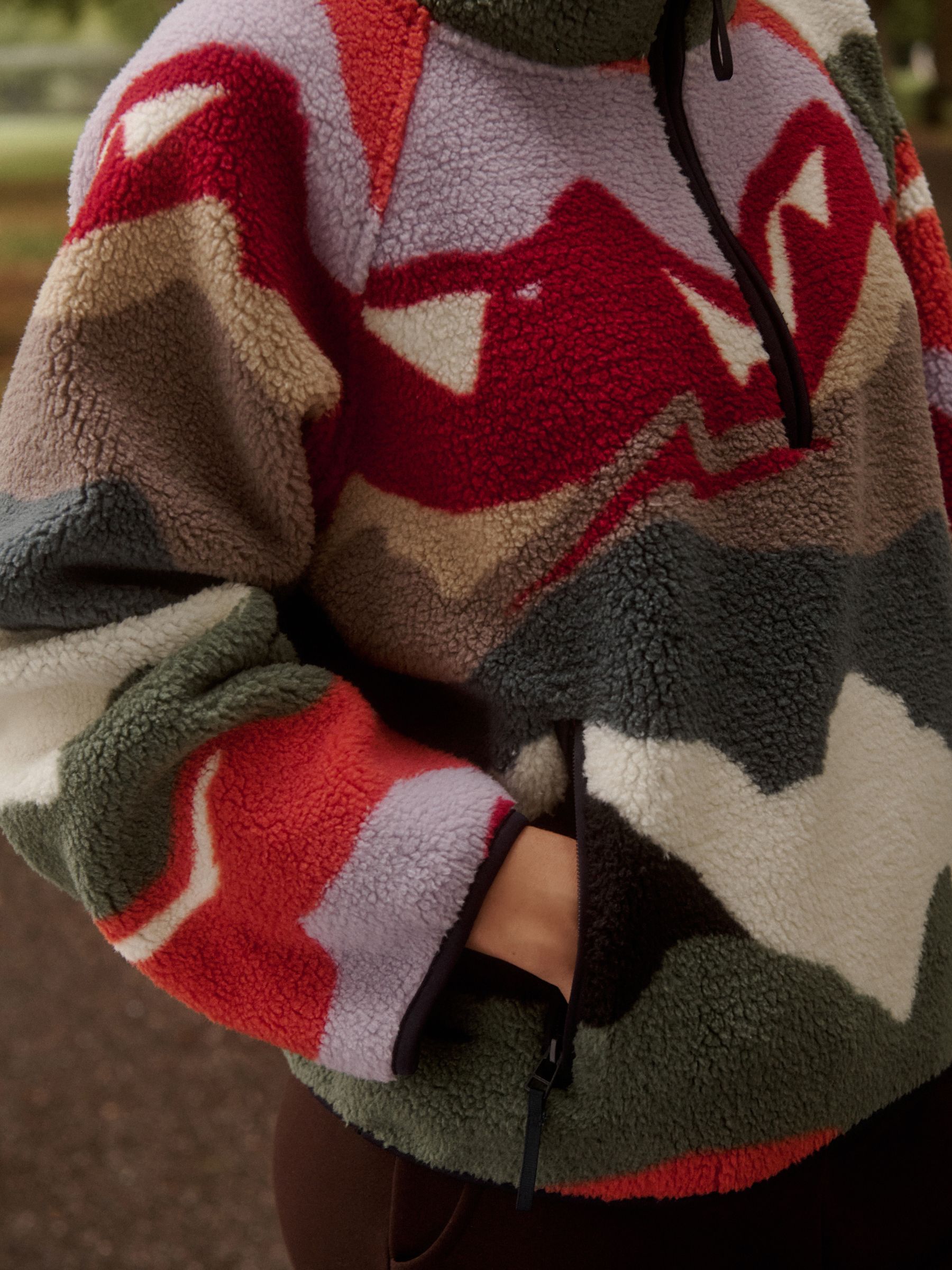 Buy Mountain Print Active Printed Borg Jacket from the Next UK online shop