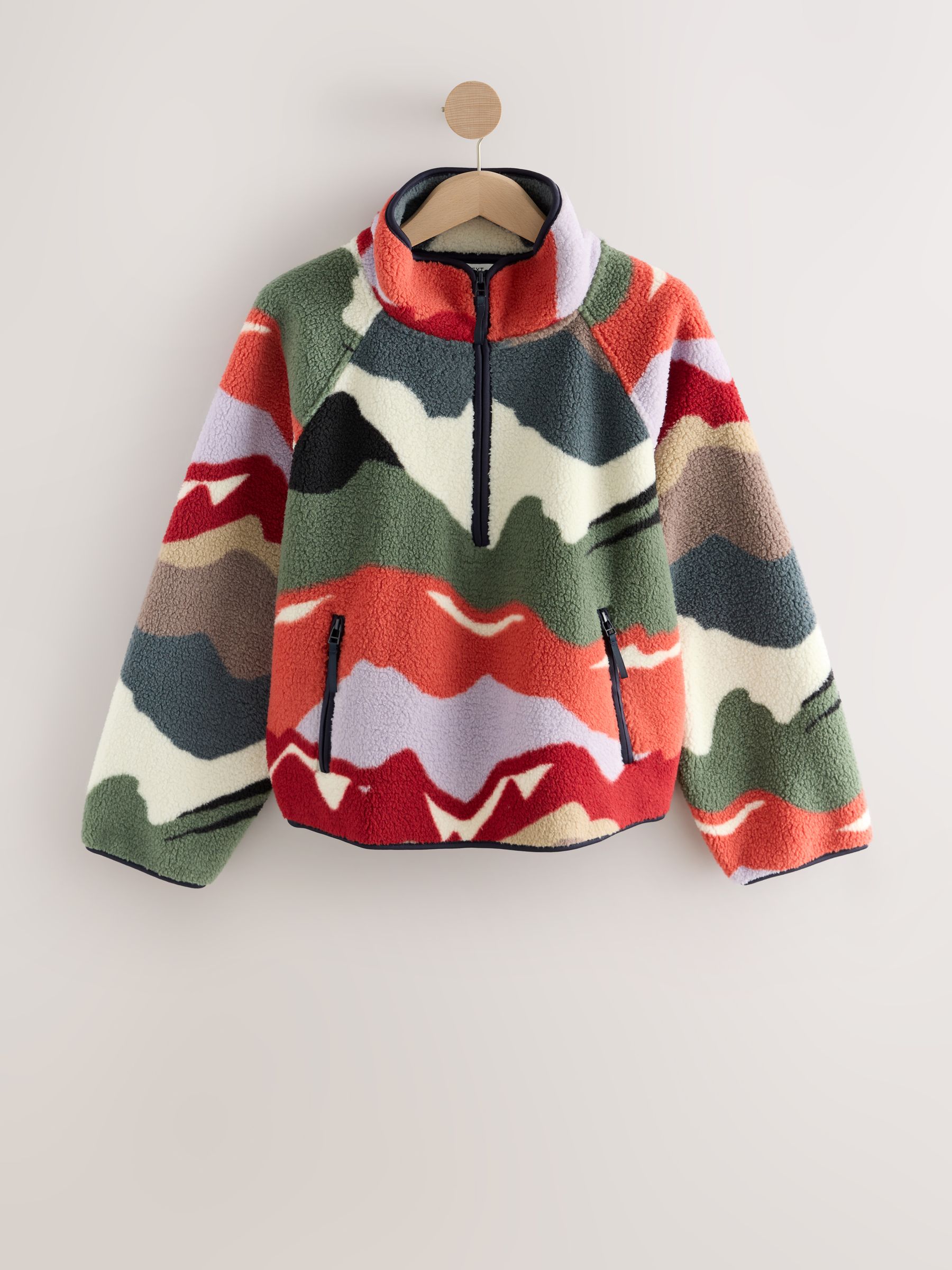 Buy Mountain Print Active Printed Borg Jacket from the Next UK online shop