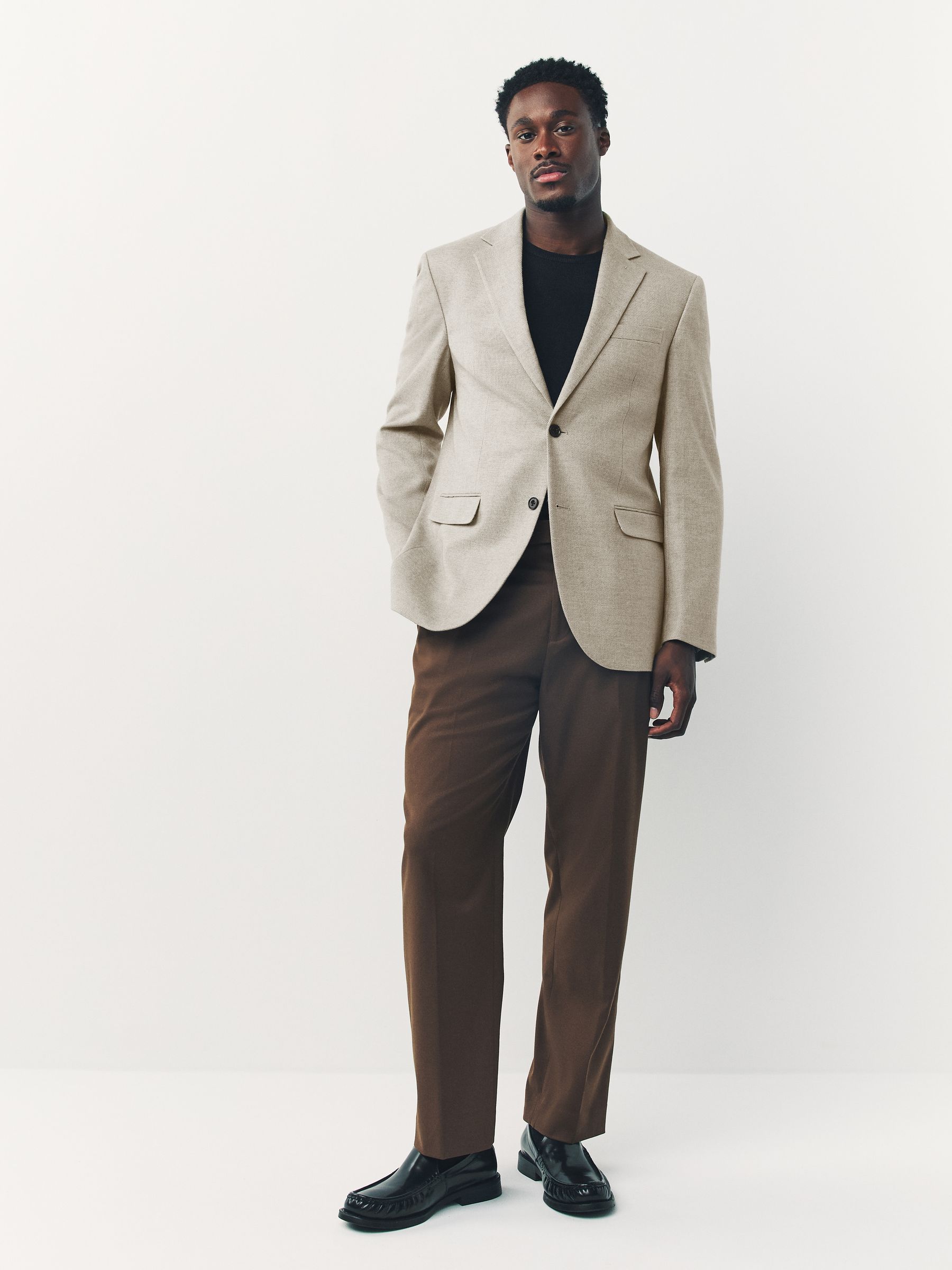 Buy Neutral Slim Fit Textured Smart Blazer from the Next UK online shop