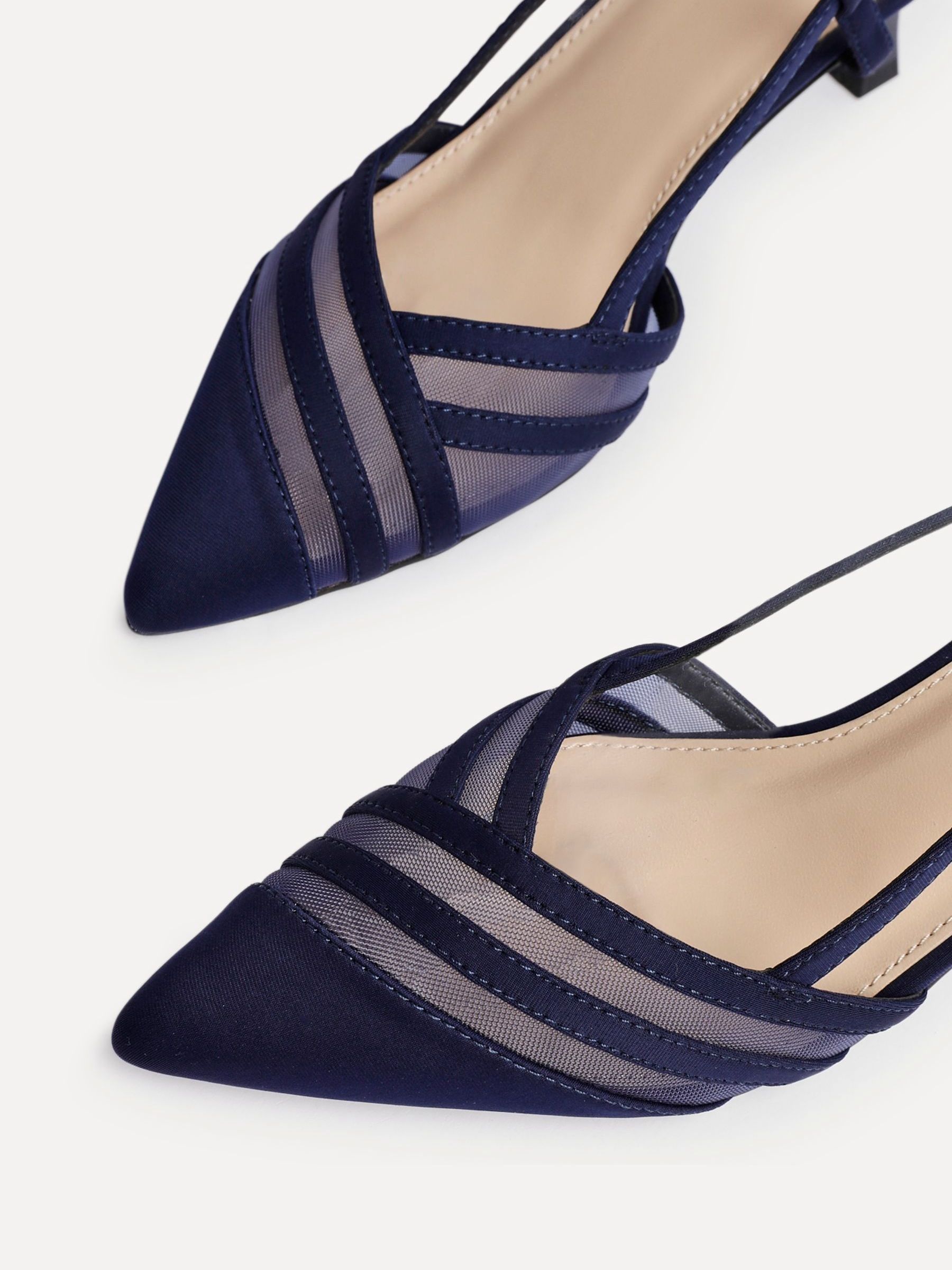 Buy Linzi Blue Milan Mesh Court Heels from the Next UK online shop