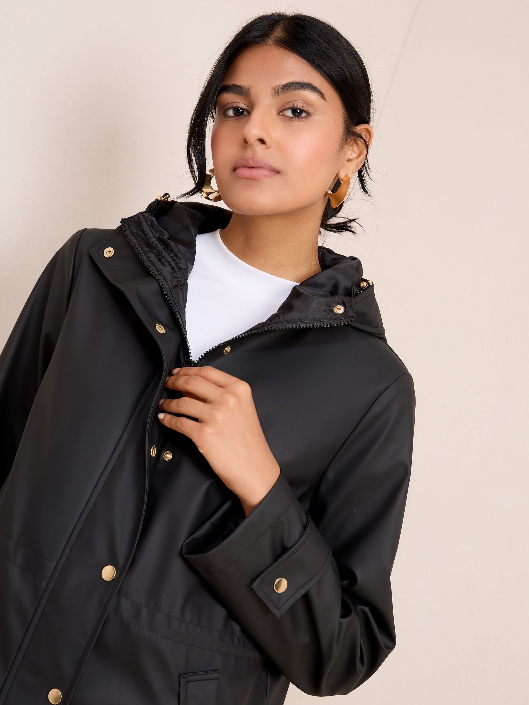 Buy Friends Like These Black Mid Length Raincoat from Next Ireland