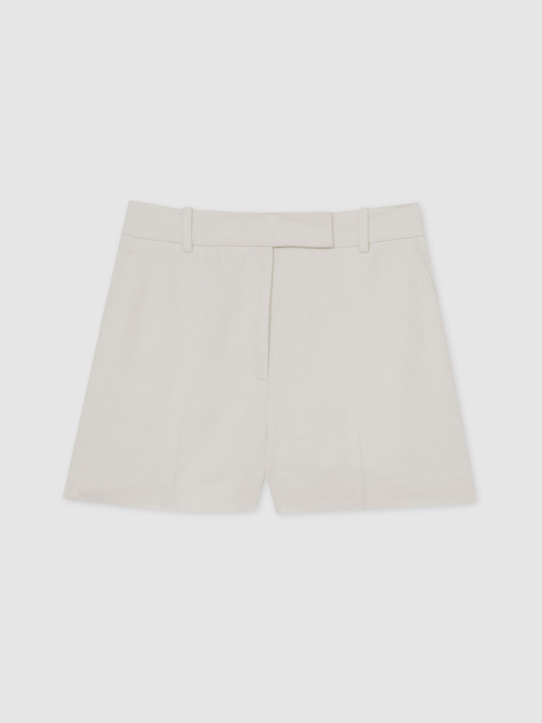 Buy Reiss White Devon Linen-Blend Tailored Shorts from the Next UK ...